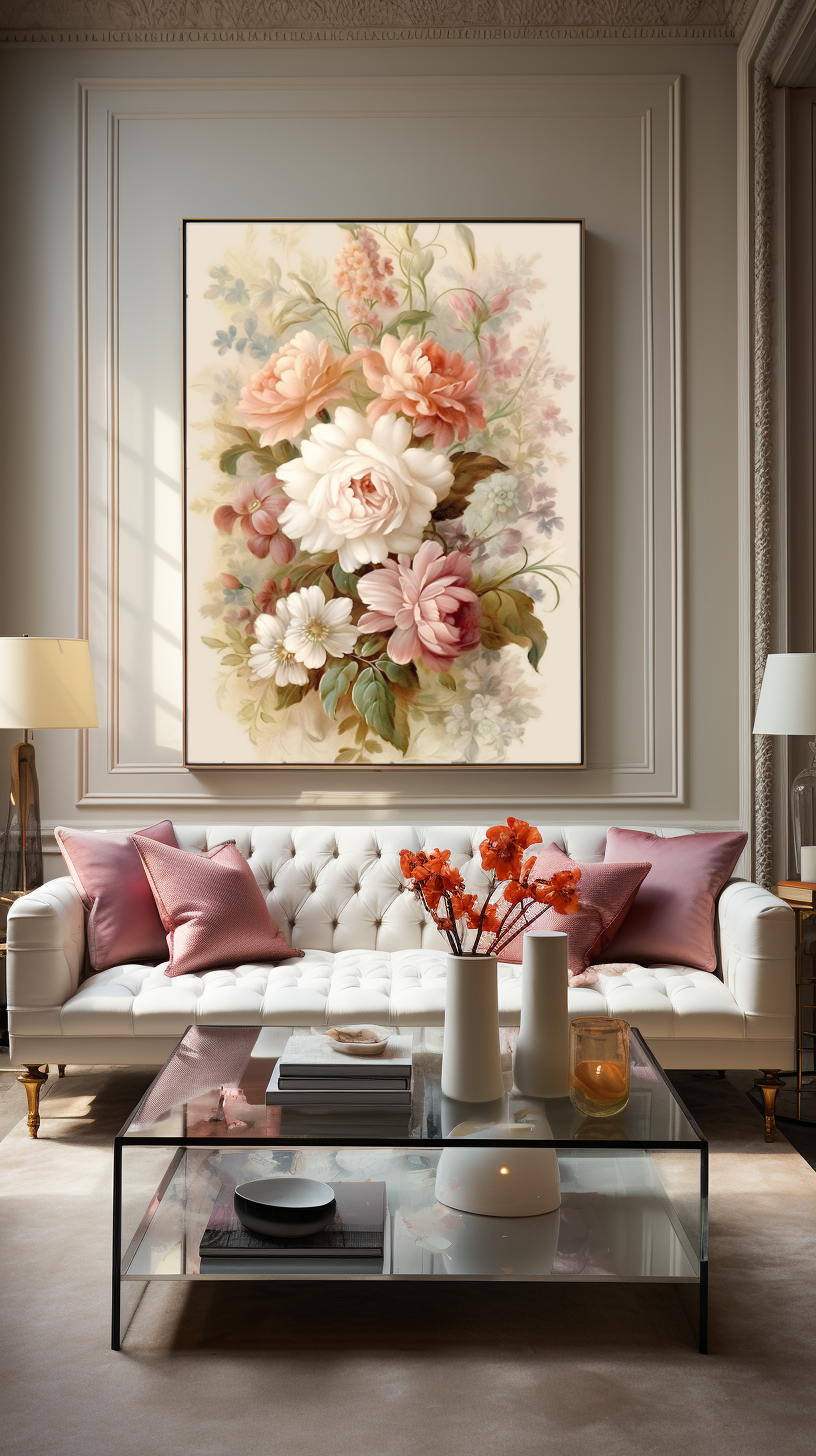 002 Rococo Floral Masterpiece | Large Size Picture | PRINTABLE ...