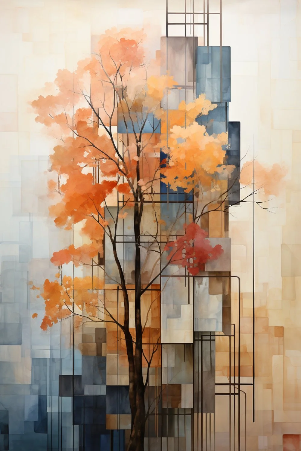 Minimalist Cityscape Embracing Nature's Canopy — Nikolay Panov