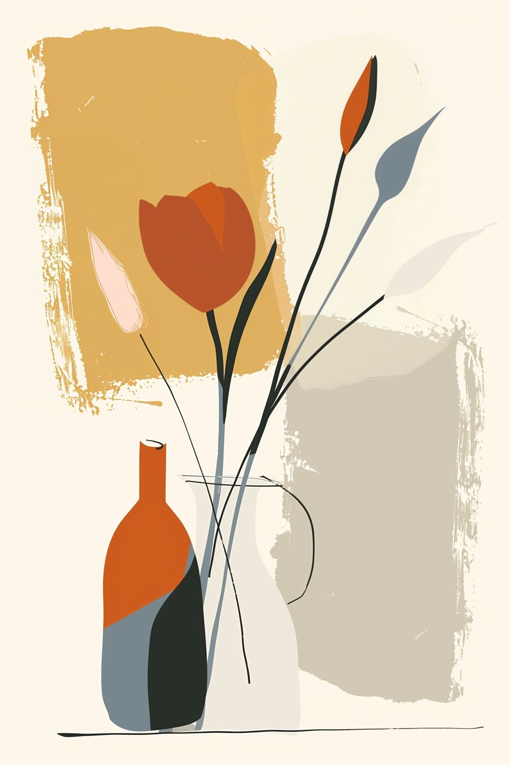 Minimalist Floral Essence of Simplicity — High Resolution 300 DPI ...