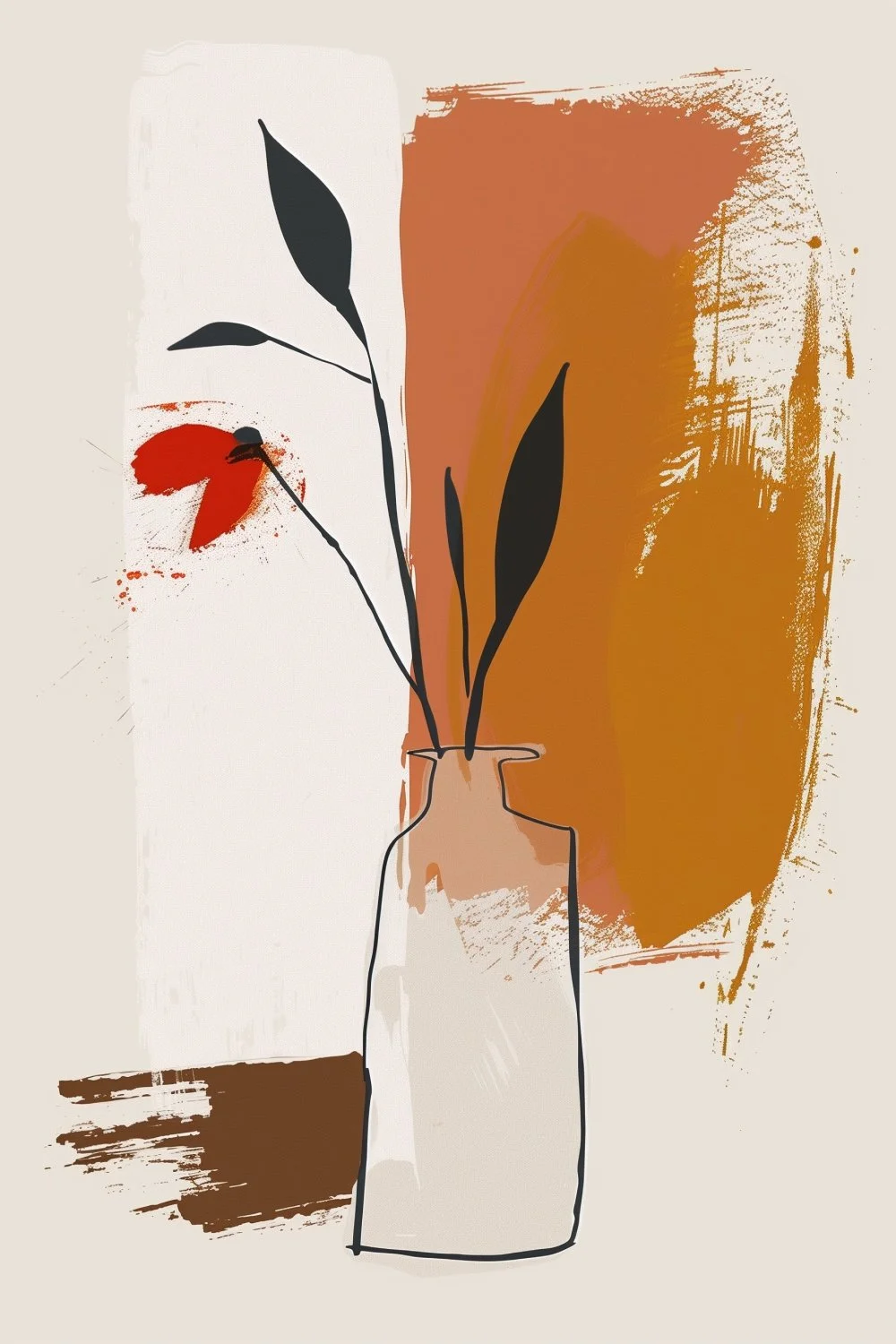 Minimalist Floral Essence of Simplicity — High Resolution 300 DPI ...