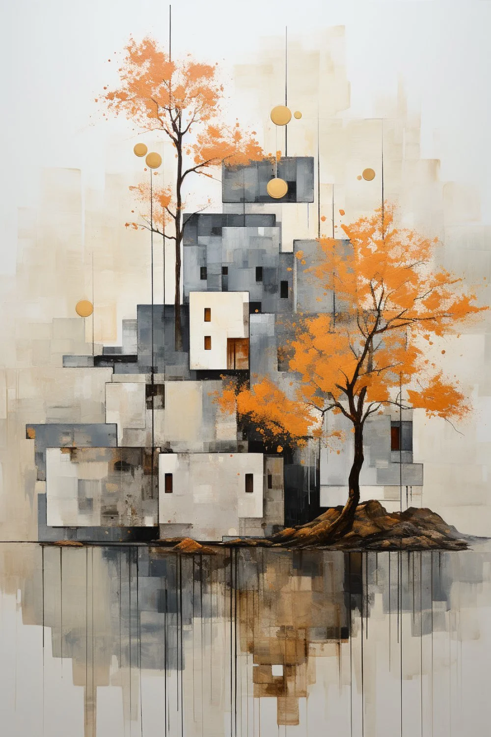 Minimalist Cityscape Embracing Nature's Canopy — Nikolay Panov