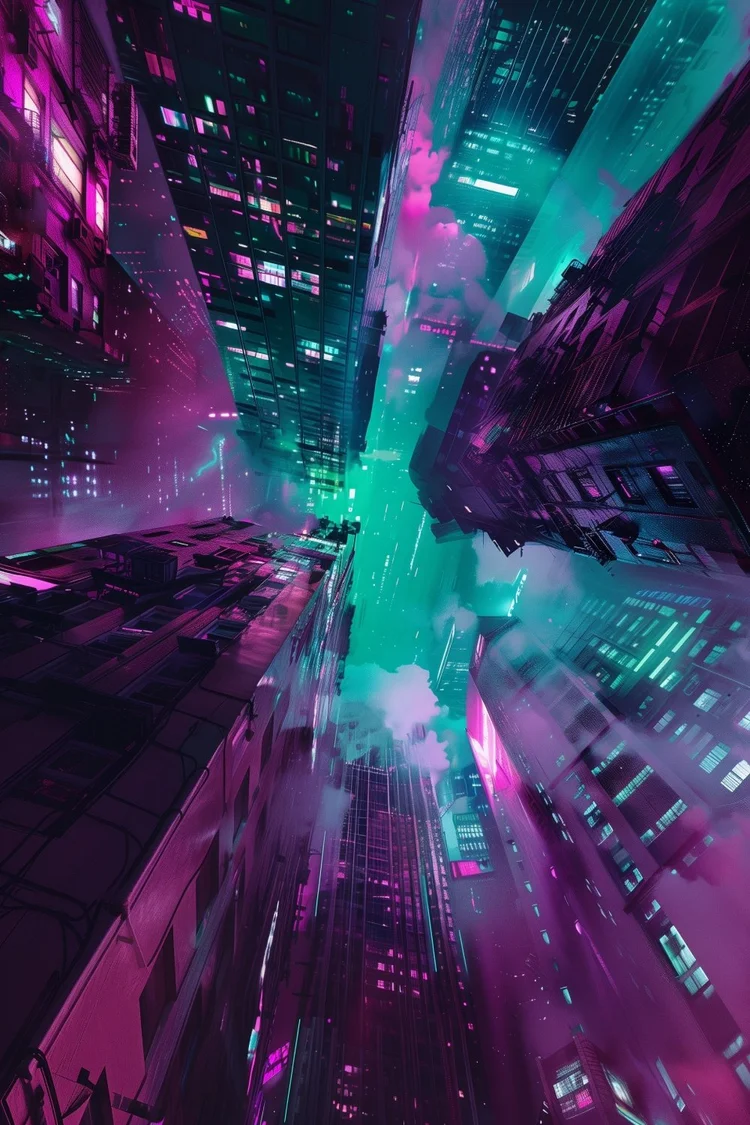 Futuristic Buildings Looking Up At Sky — High Resolution 300 DPI ...