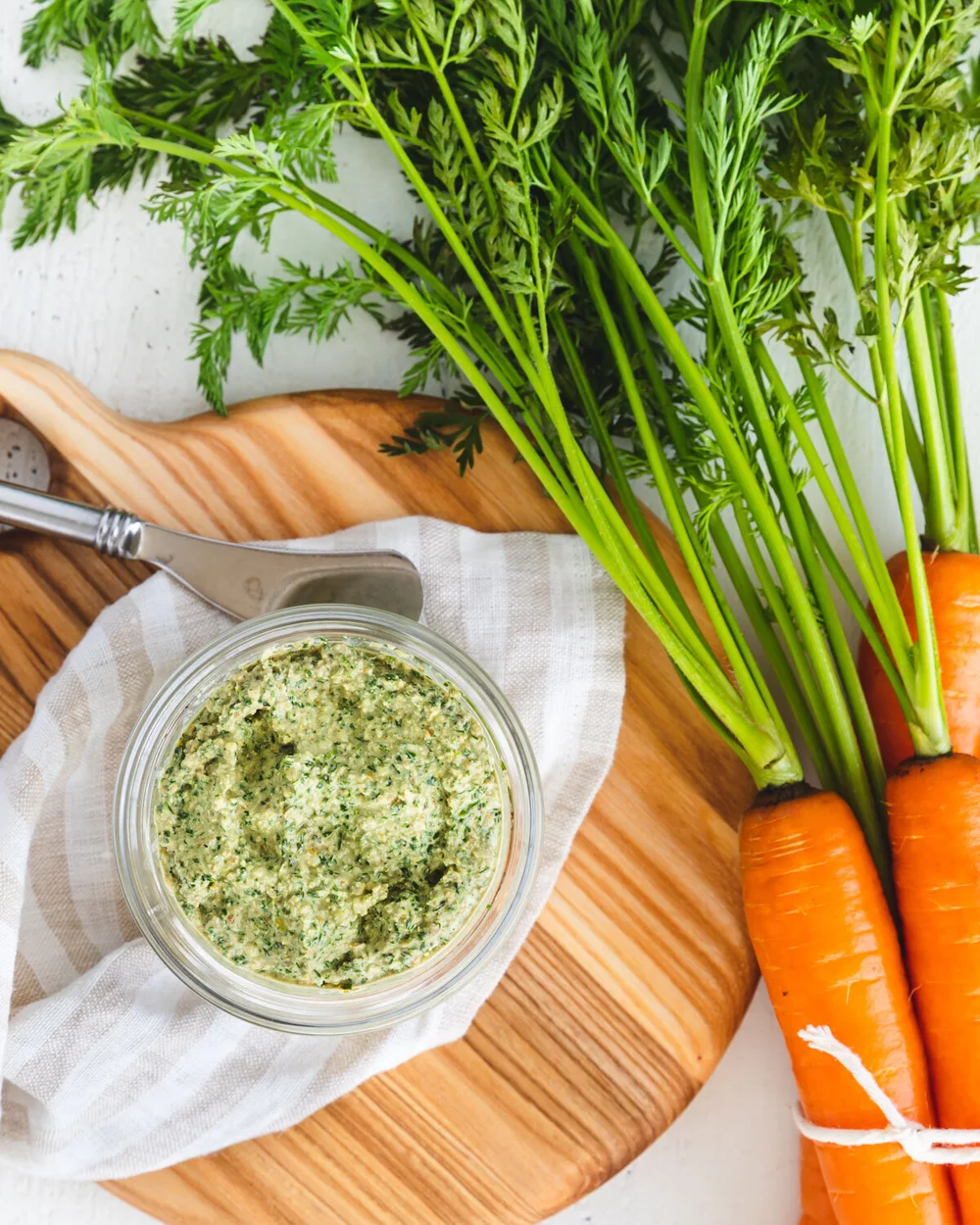 Carrot Top Pesto (vegan and oil-free) — Carol's Vegan Kitchen