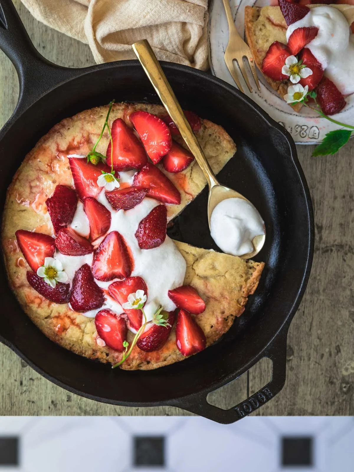 Vegan Dutch Baby Recipe with Macerated Strawberries — Carol's Vegan Kitchen