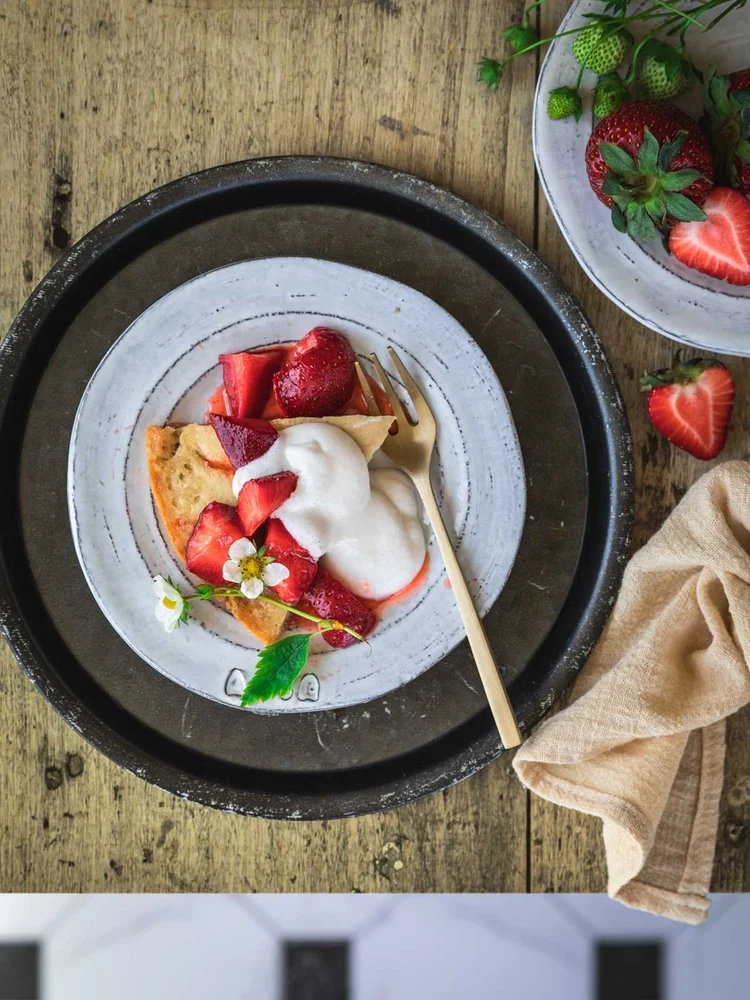 Vegan Dutch Baby Recipe with Macerated Strawberries — Carol's Vegan Kitchen