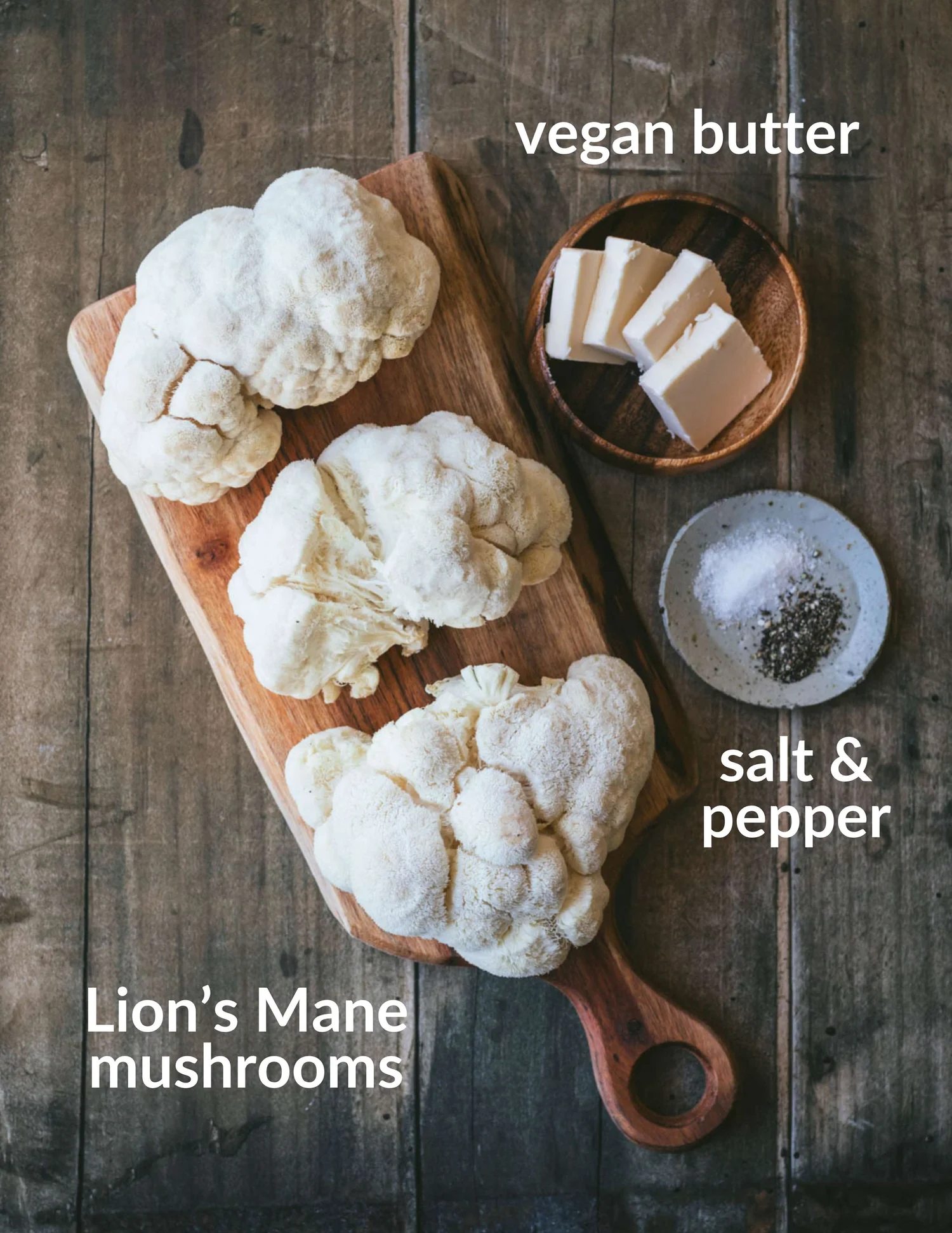 Lion's Mane Mushroom Steak Recipe With Vegan Butter — Carol's Vegan Kitchen