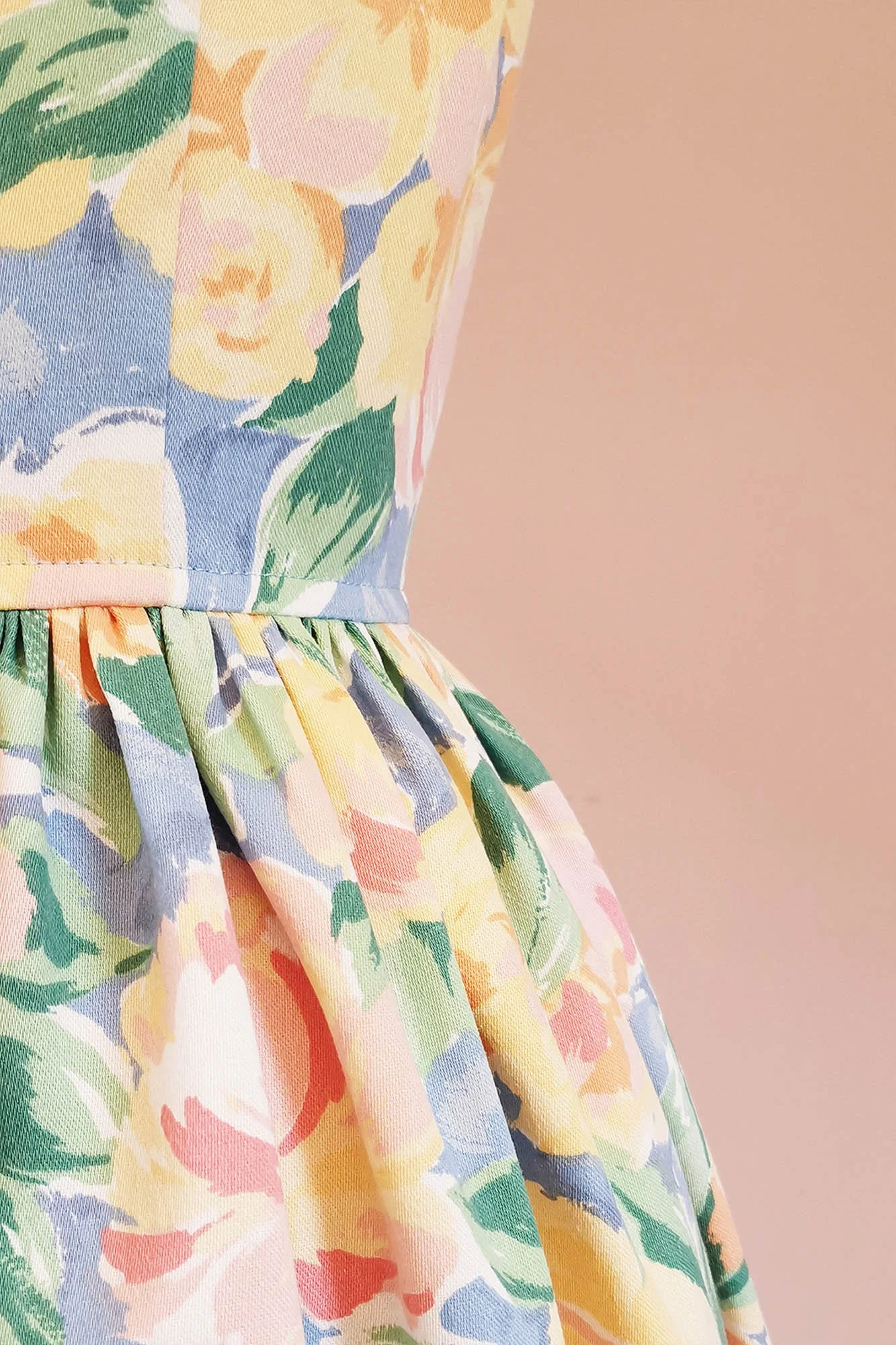Sustainably Made Abstract Retro Floral Print Mini Dress