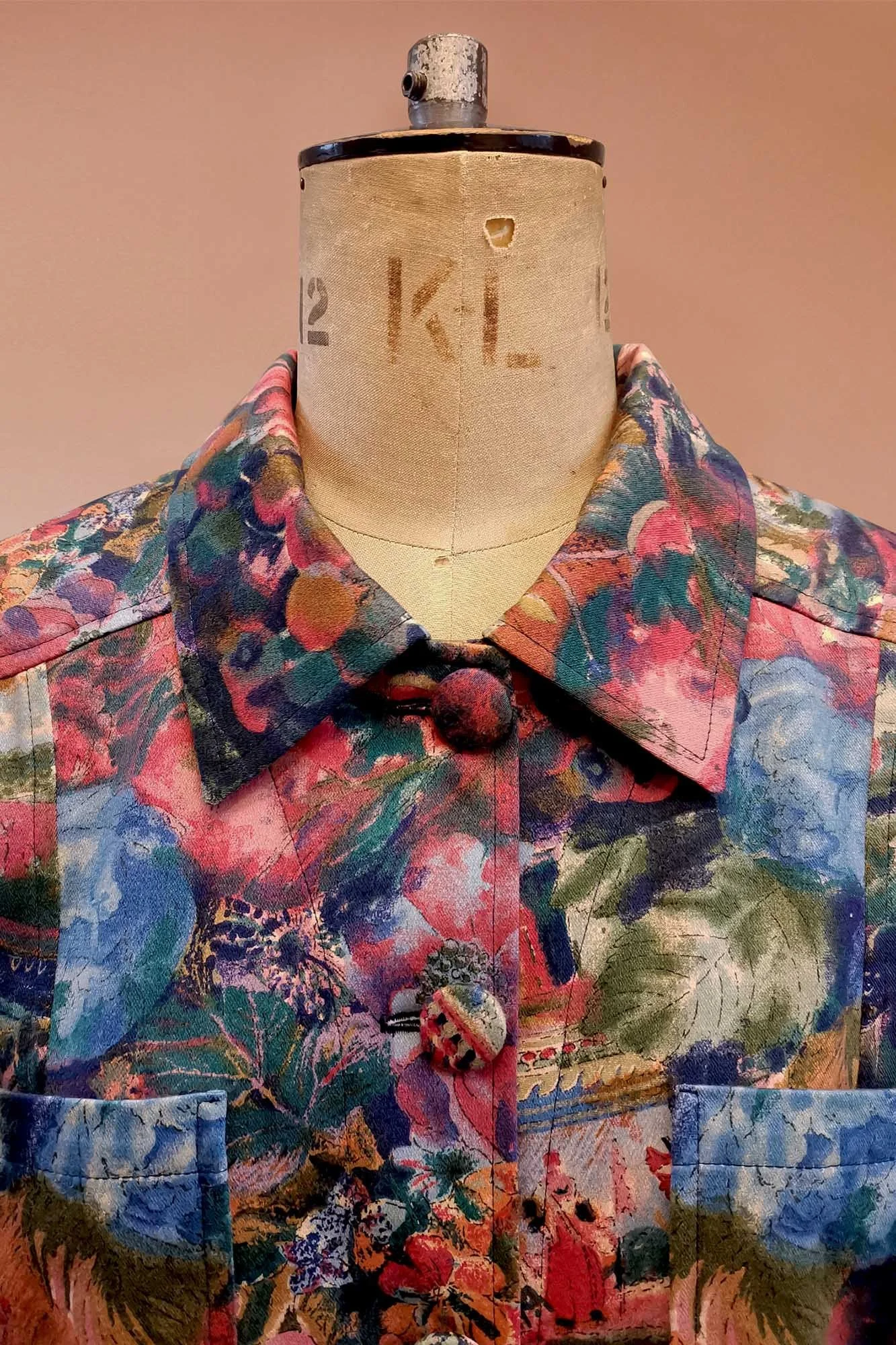 Upcycled Repurposed Vintage Fabric Oversized Jacket Sustainably Made