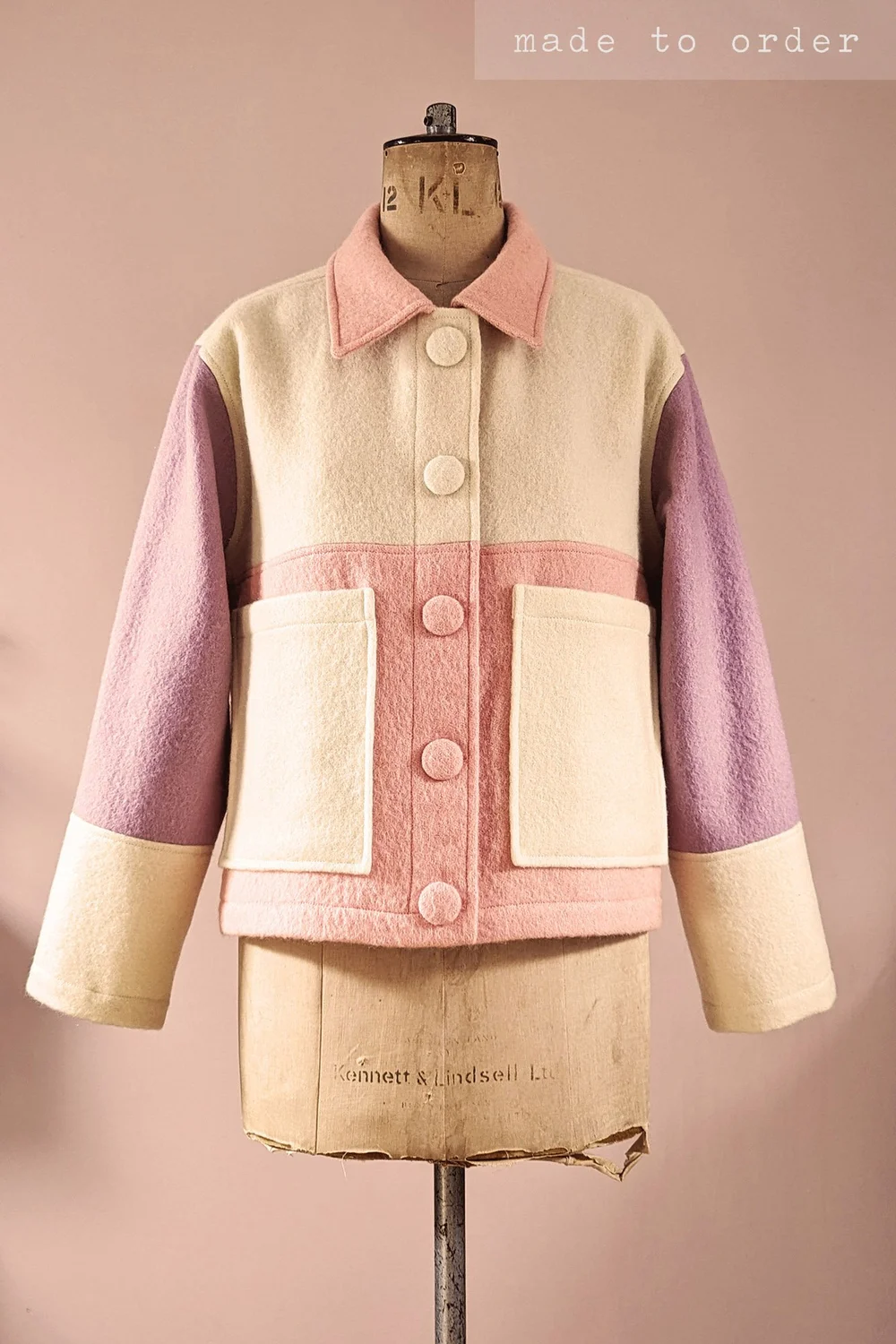Sustainably Made Preppy Wool Boucle Checked Pinafore Dress