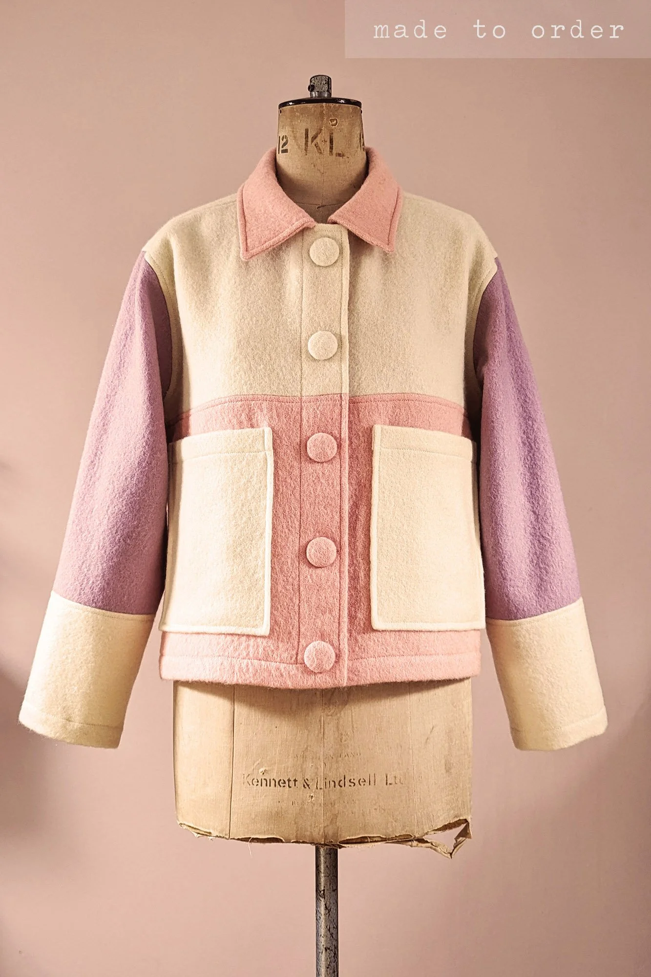 Sustainably Made Preppy Wool Boucle Checked Pinafore Dress