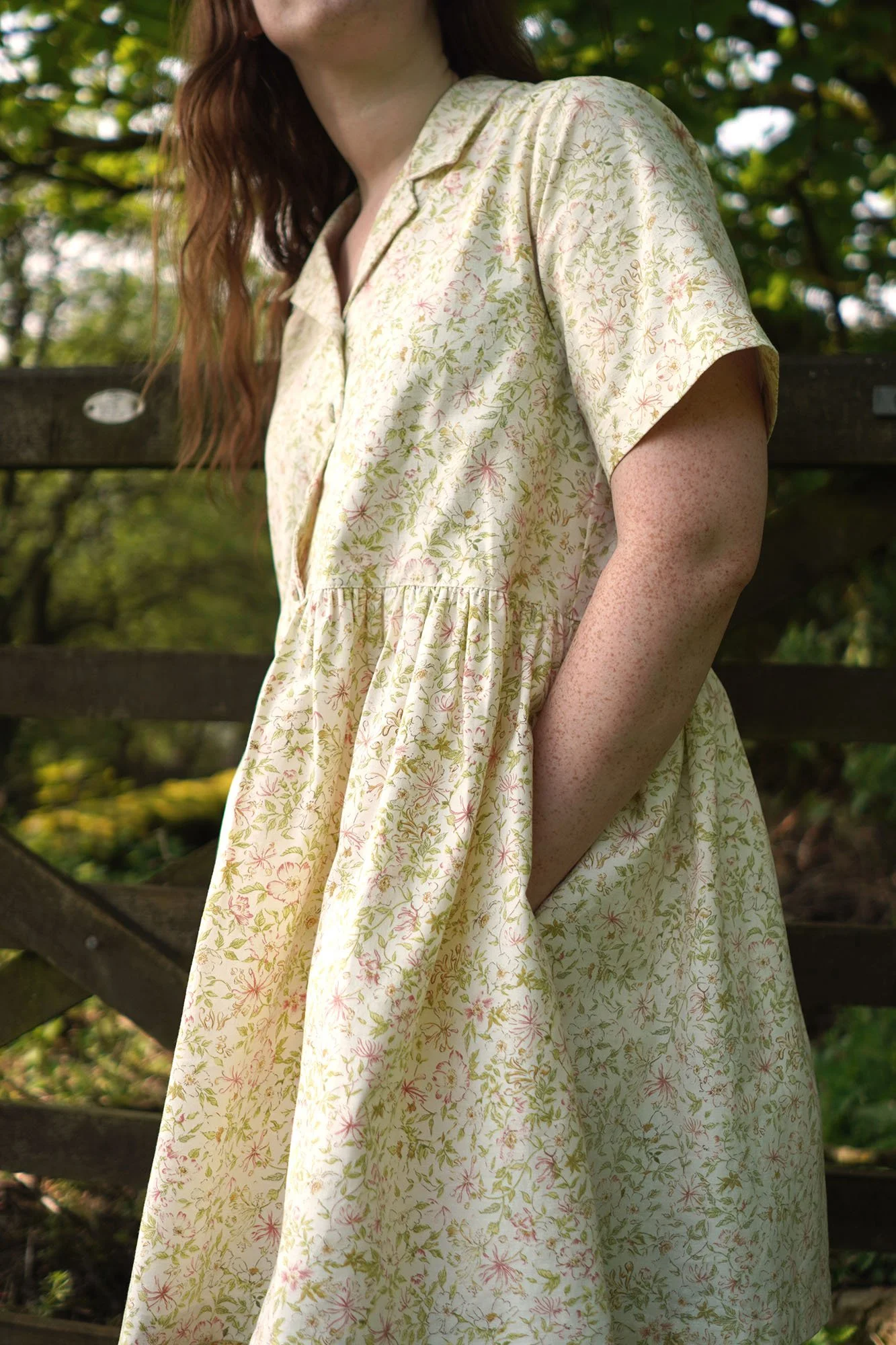 Sustainably Made Abstract Retro Floral Print Mini Dress