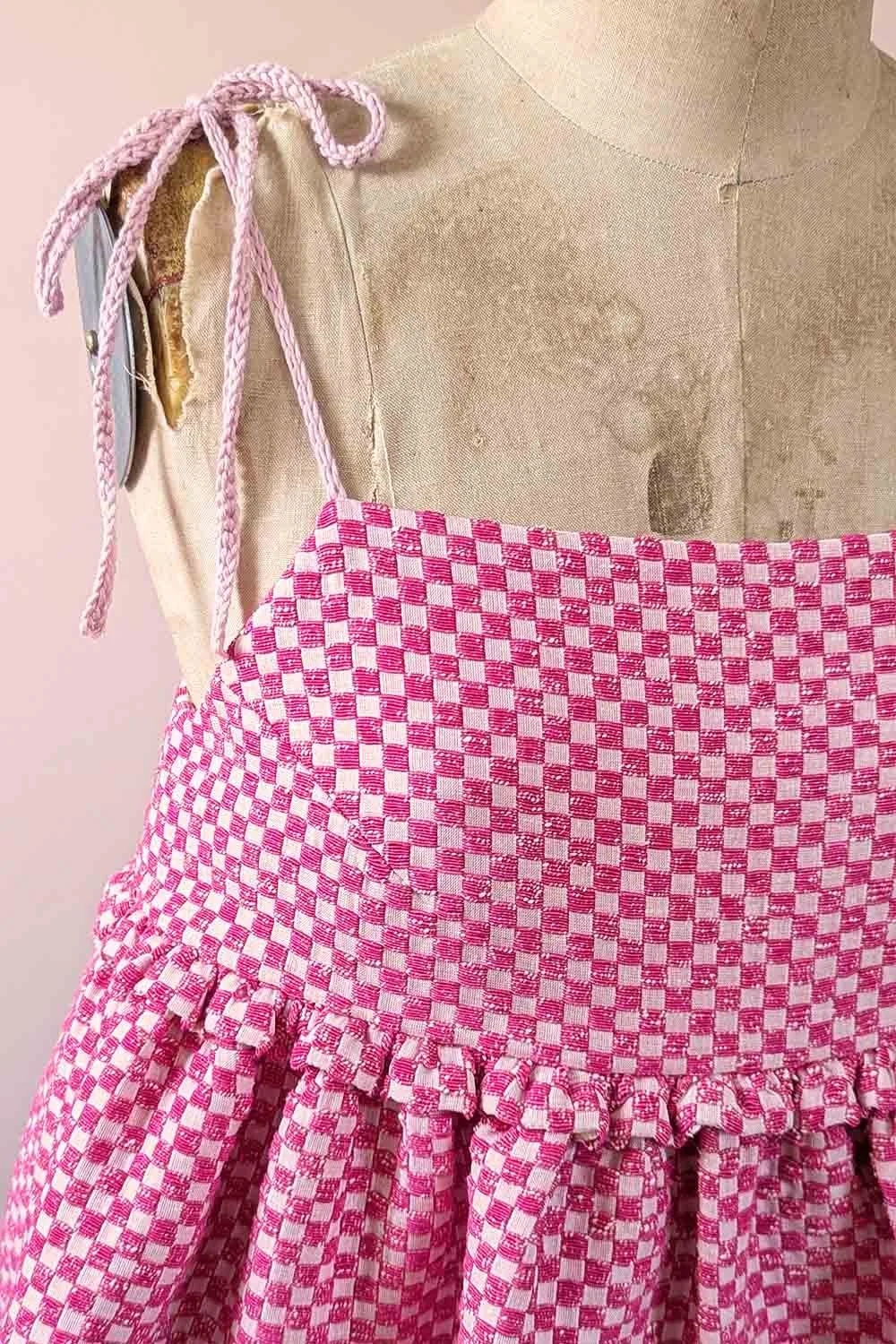 Red and White Gingham Sustainable Summer Top