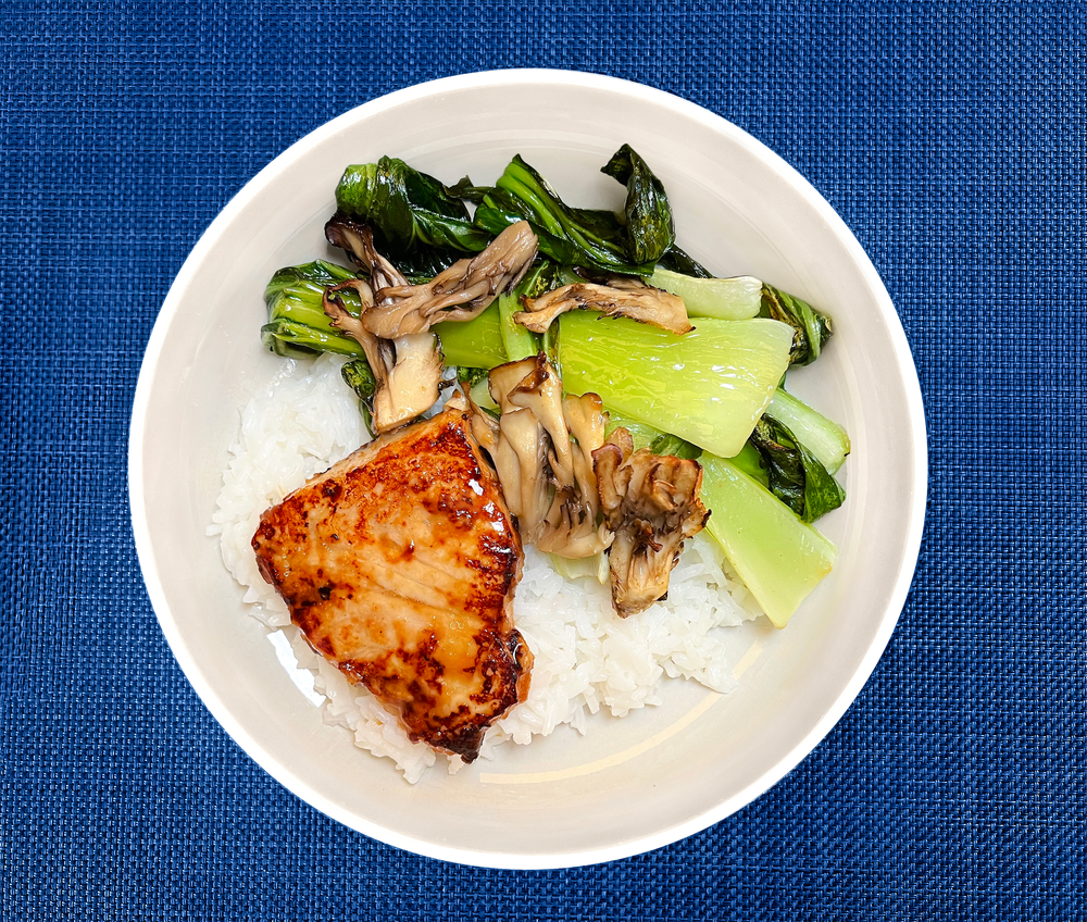 Simple and Savory Miso Ginger Swordfish Steak Bowl — Colorful Day