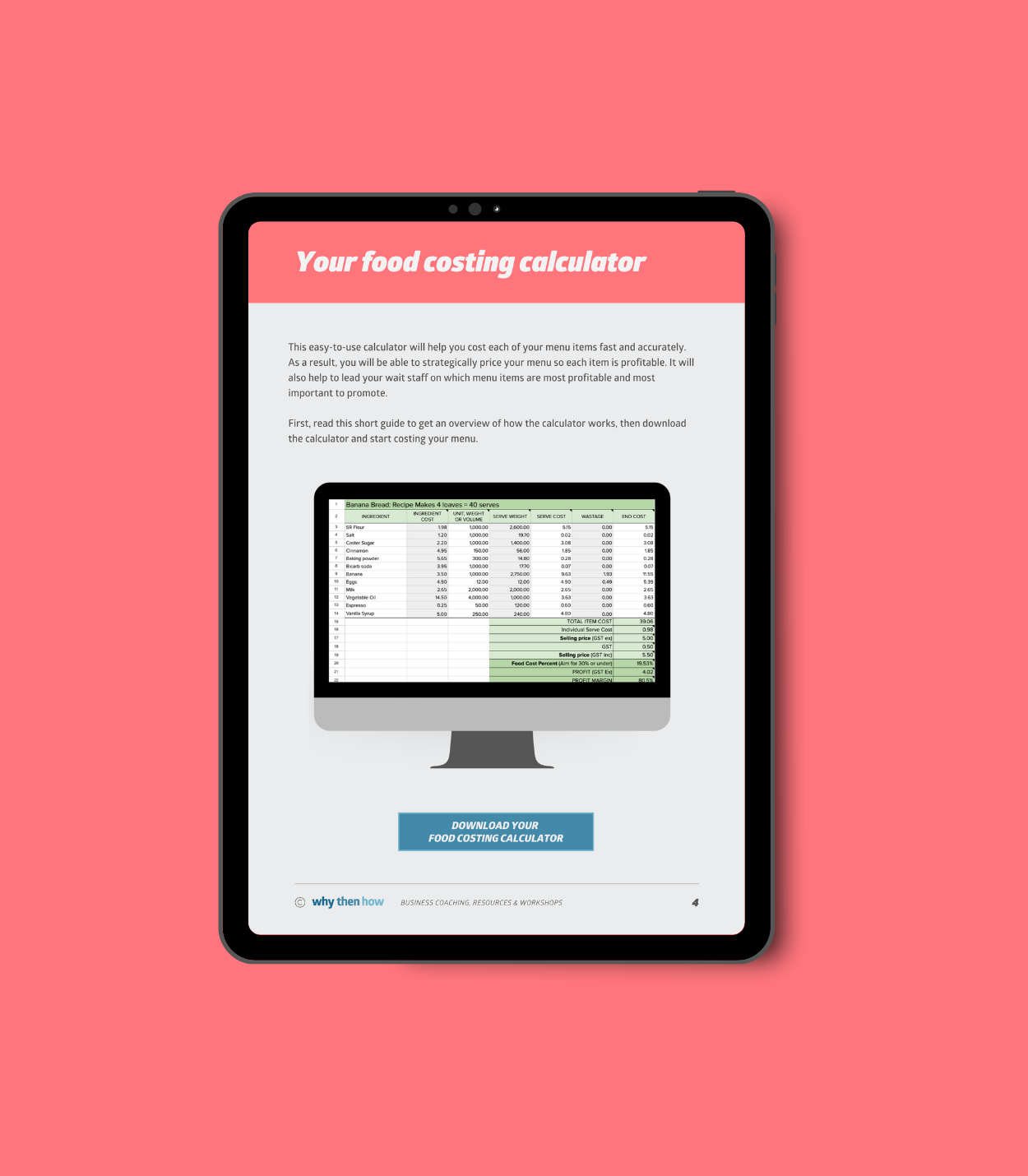 Food Costing Calculator — Why Then How