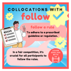 English collocations with follow. — Learn English With Jo