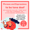 English expressions- what does it mean to be tone-deaf? — Learn English ...