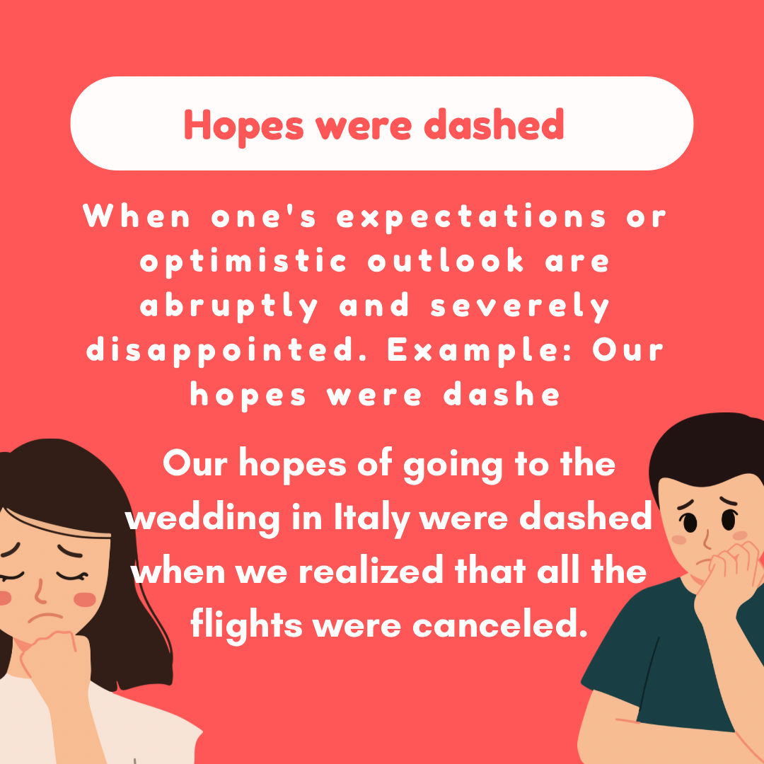 Talking about disappointment in English as a second language. — Learn ...