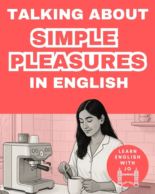 Talking About Simple Pleasures in English — Learn English With Jo