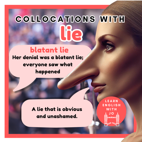 Learn 20 English Collocations With The Noun ‘Lie’ — Learn English With Jo