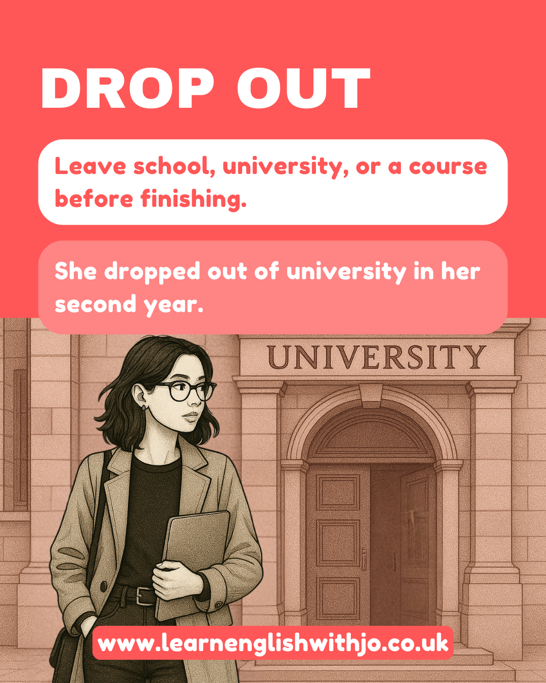 10 English Phrasal Verbs with Drop — Learn English With Jo