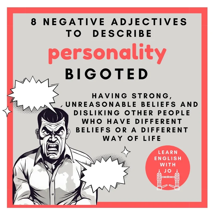 Negative adjectives to describe people in English — Learn English With Jo