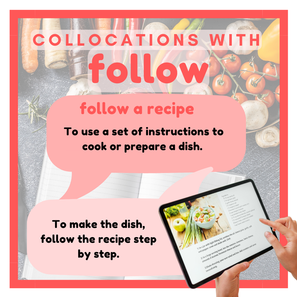 English collocations with follow. — Learn English With Jo