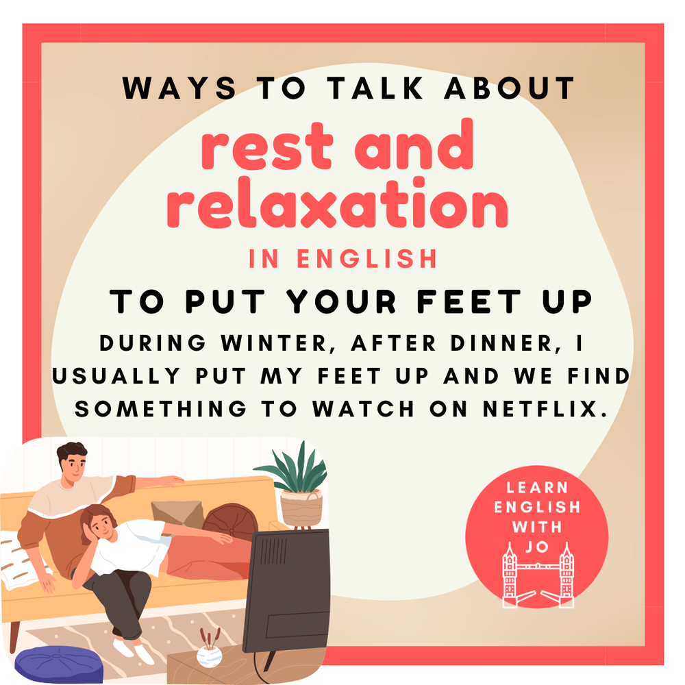 Learn English vocabulary for talking about rest and relaxation. — Learn ...