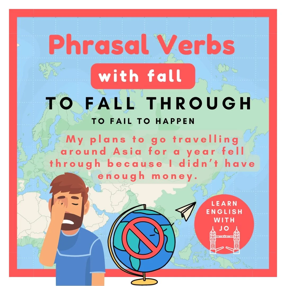 Learn English phrasal verbs with fall with meanings and examples — Learn English With Jo