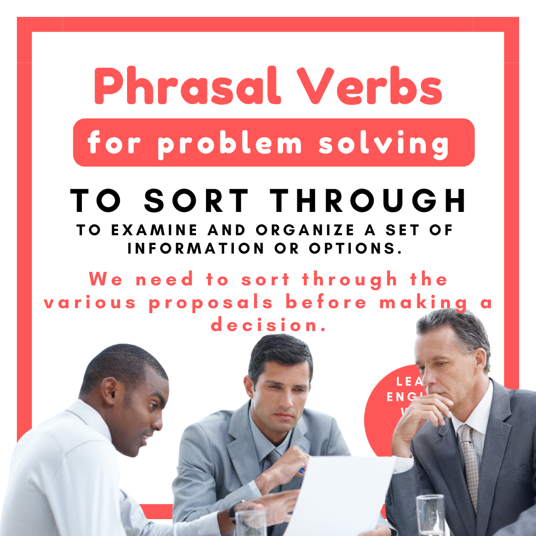 English phrasal verbs for problem solving at work — Learn English With Jo