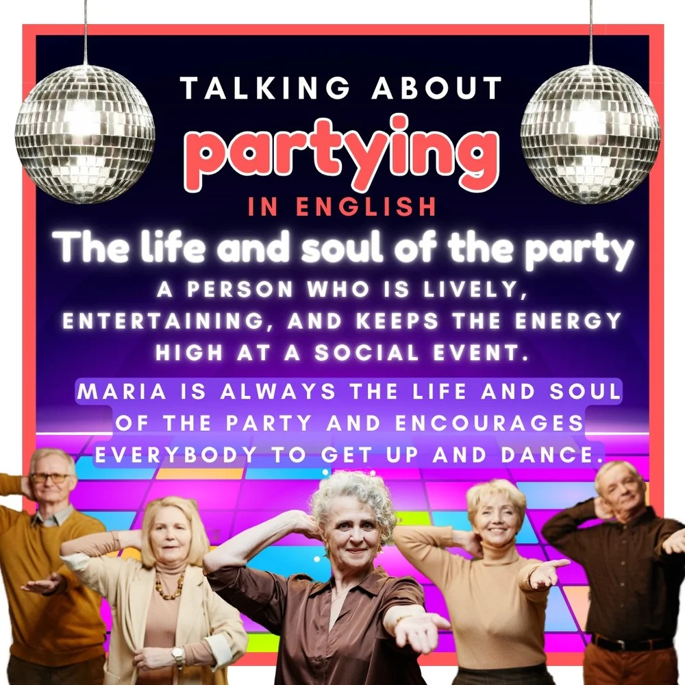 Talking about partying in English for ESL students. — Learn English With Jo