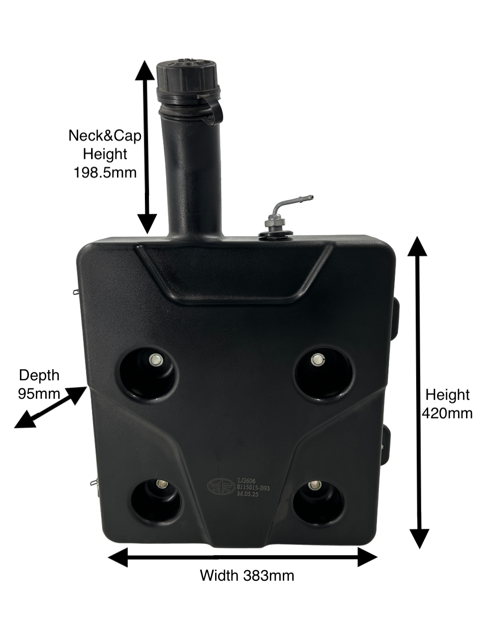 5L - Fuel Tank Cover Black Checker Plate | Born to Roam