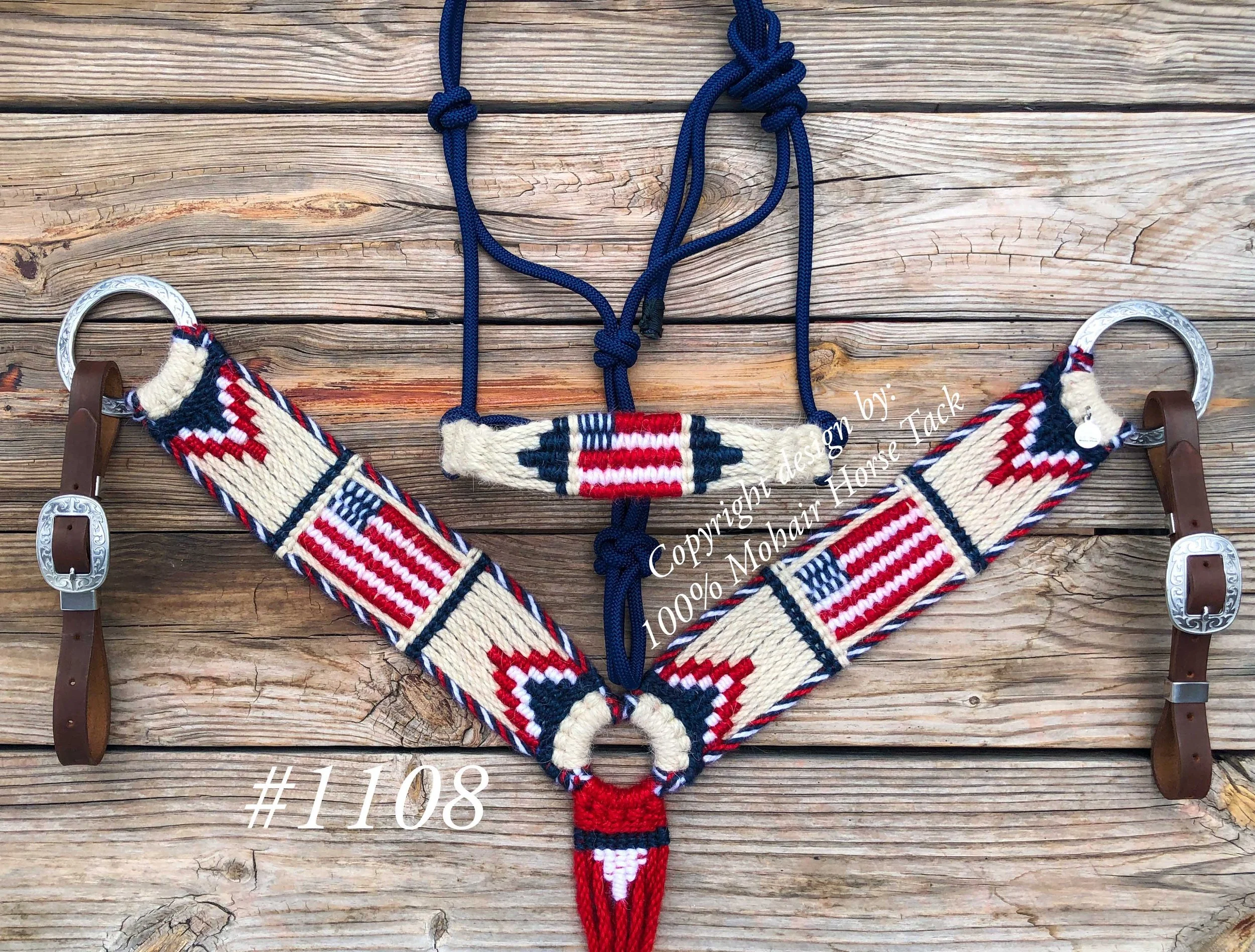 Rope and Mohair Halters | 100% Mohair Horse Tack Mohair Horse Tack Sets ...