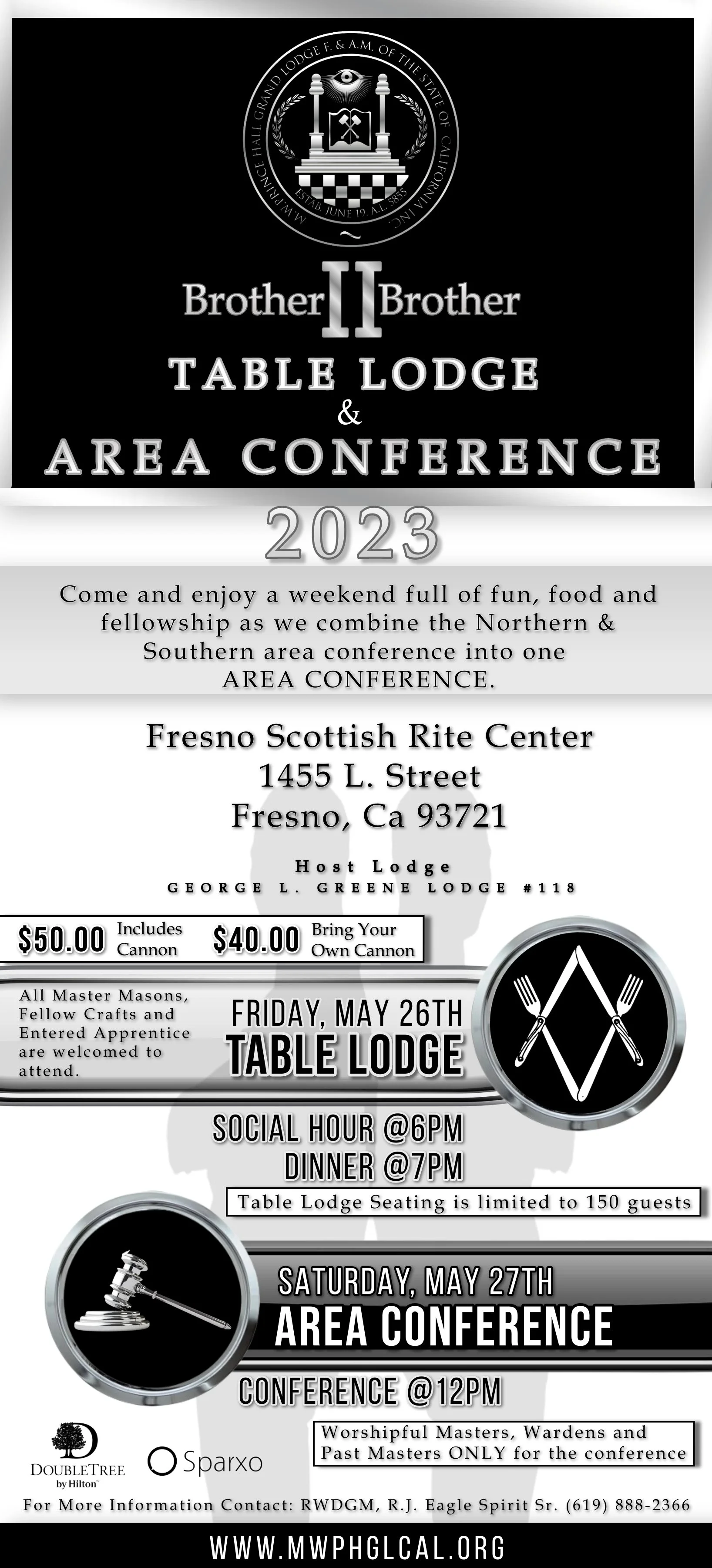 Brother II Brother Table Lodge: Fresno, Ca — MWPHGLCAL