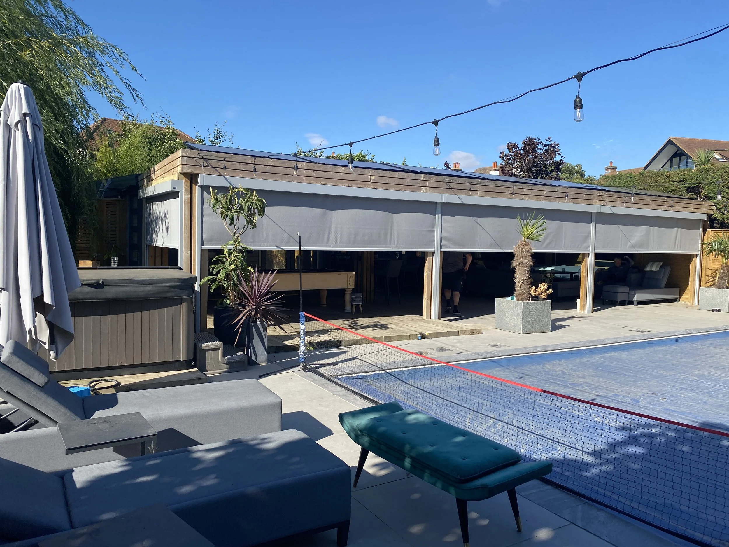 Vertical zip screens installation in Southend On Sea | Solar-Shield