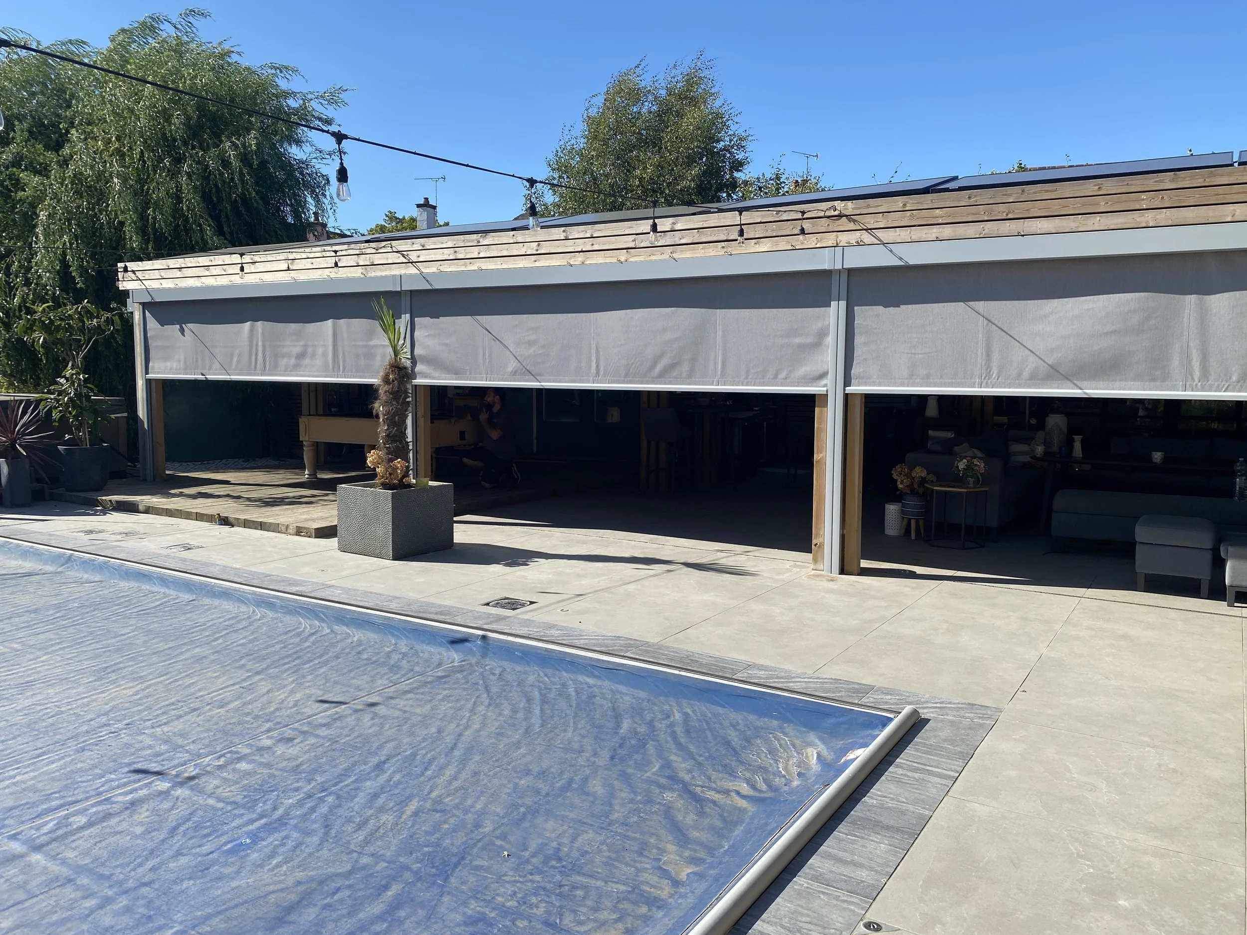 Vertical zip screens installation in Southend On Sea | Solar-Shield