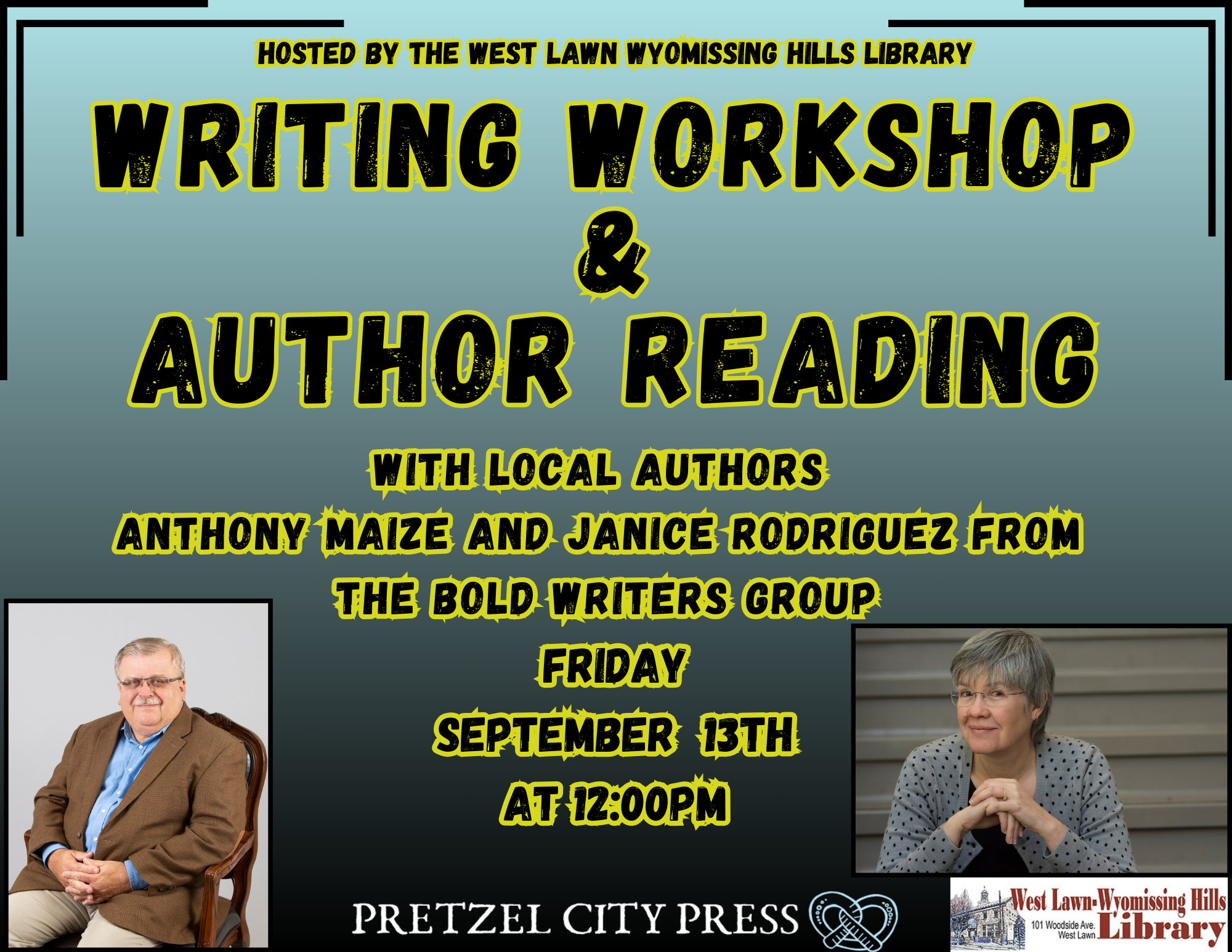 Local Authors Present Readings & Workshops — Berks Arts