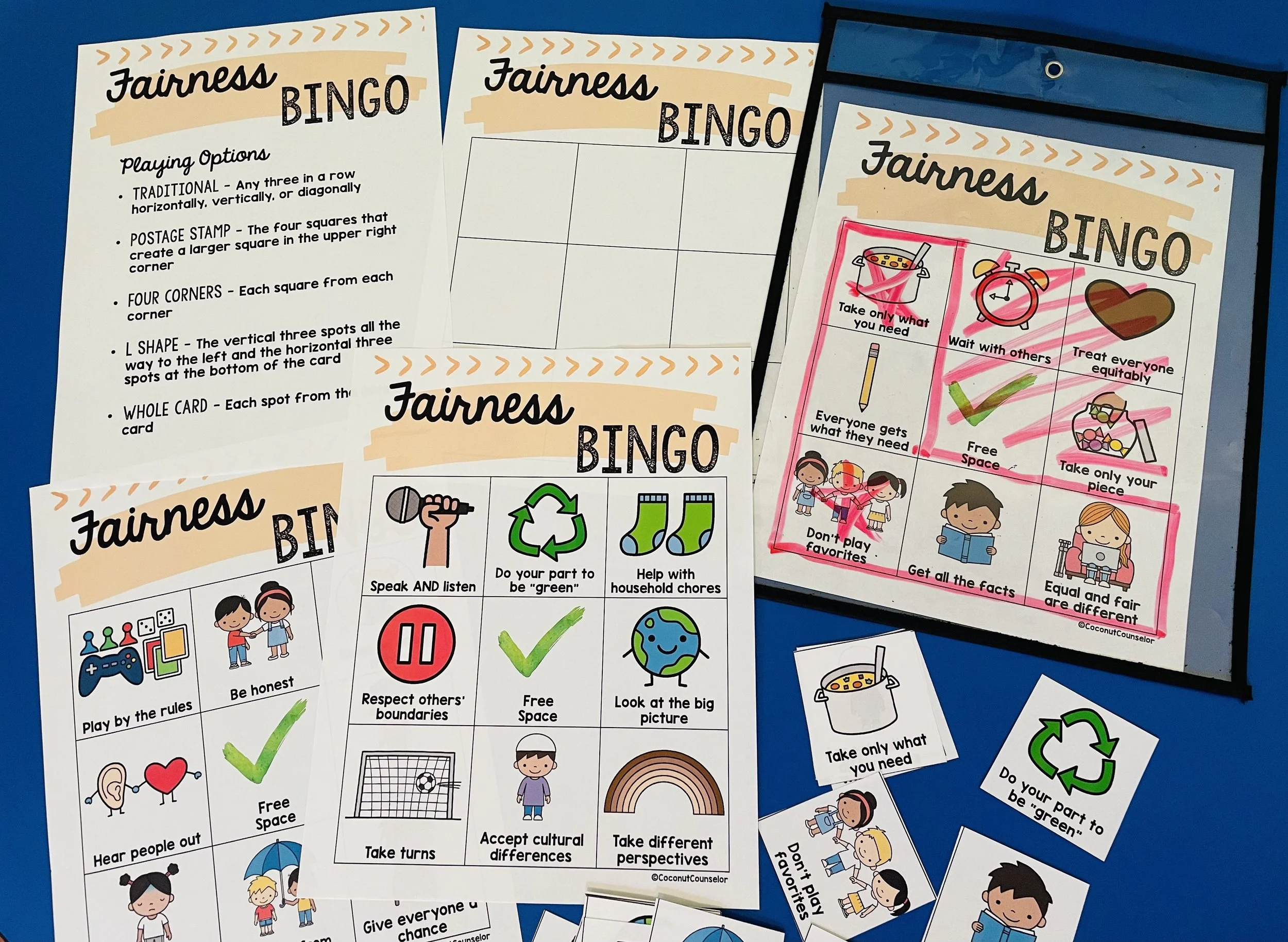 Fairness Bingo Game — Coconut Counselor