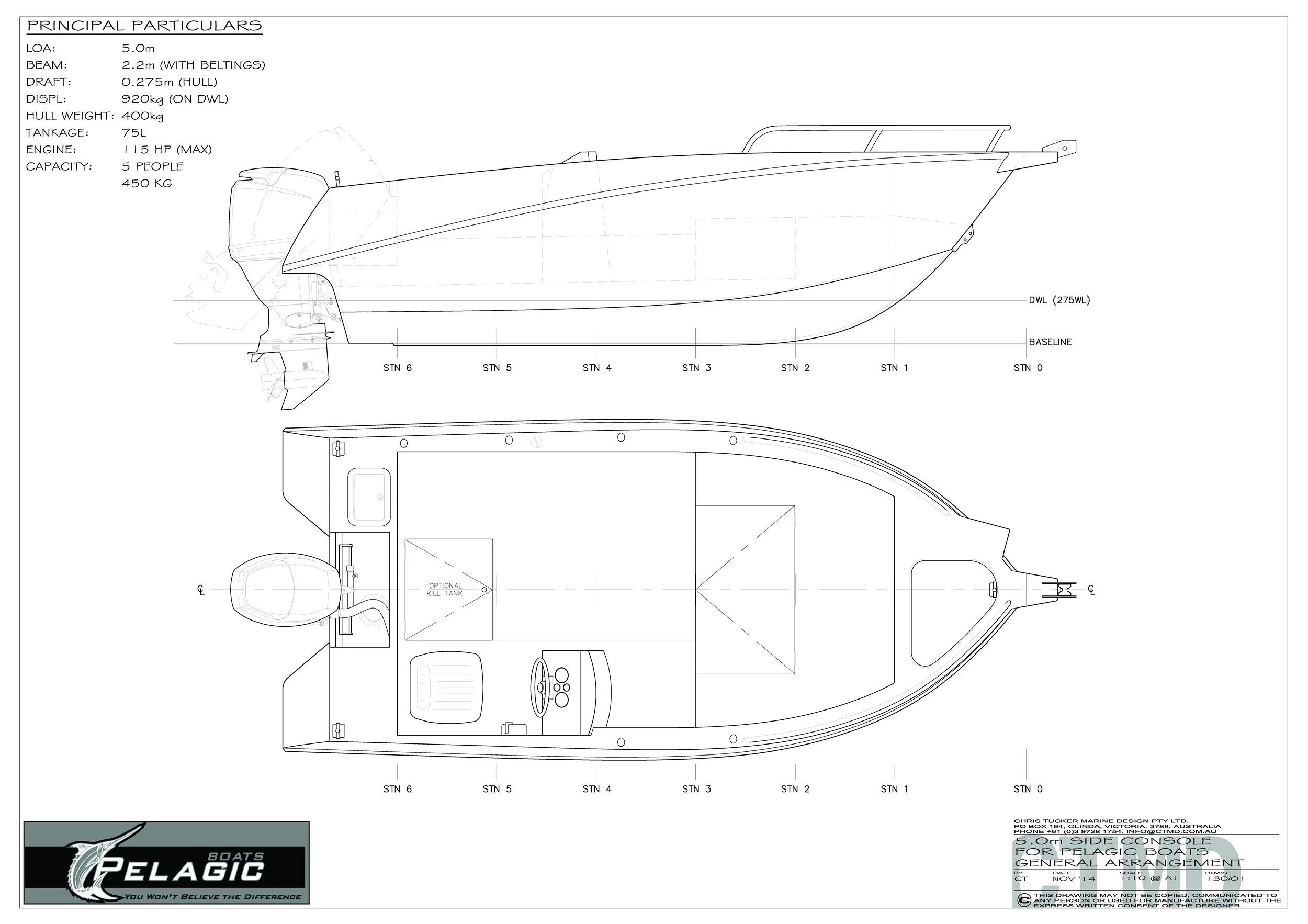 5m Side Console — Chris Tucker Marine Design