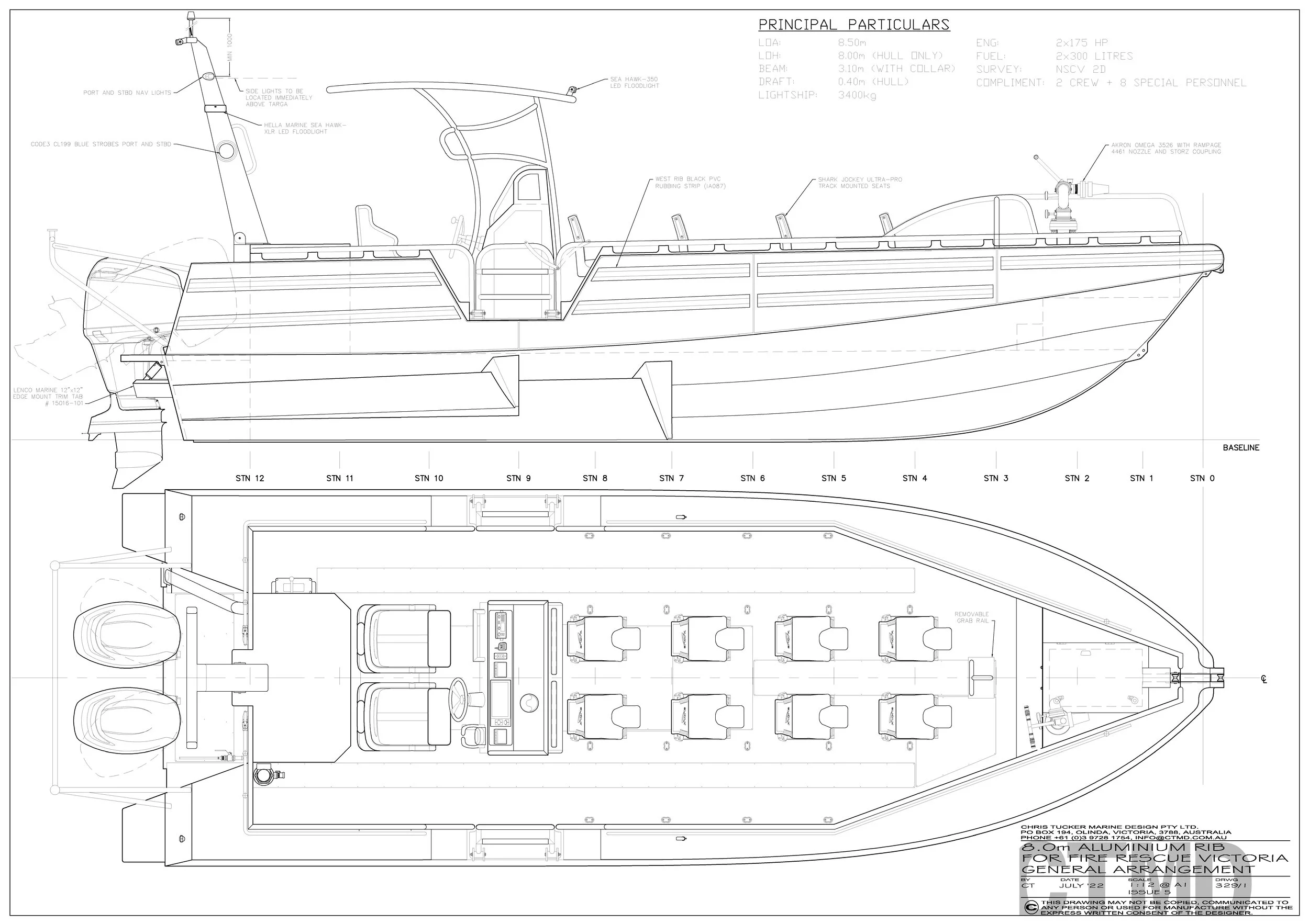 8.5m Fireboat — Chris Tucker Marine Design