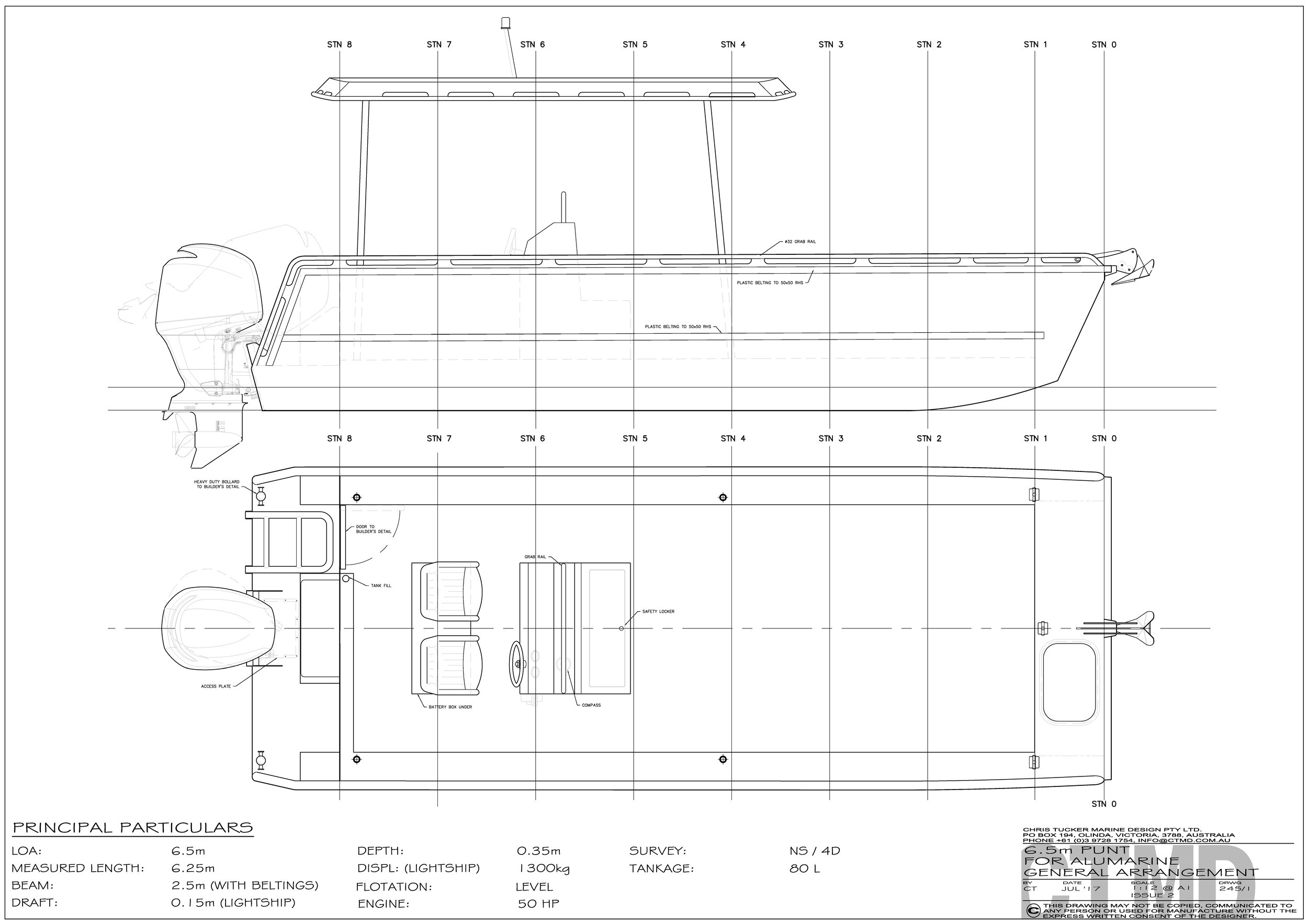 6.5m Punt — Chris Tucker Marine Design