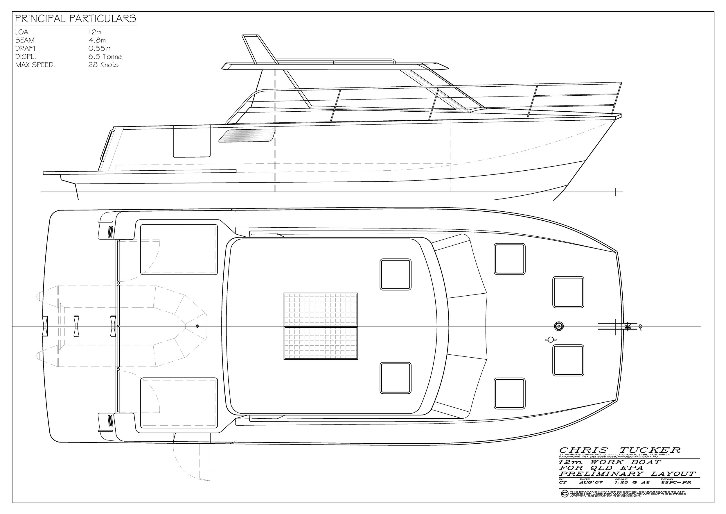 12m Work Cat — Chris Tucker Marine Design