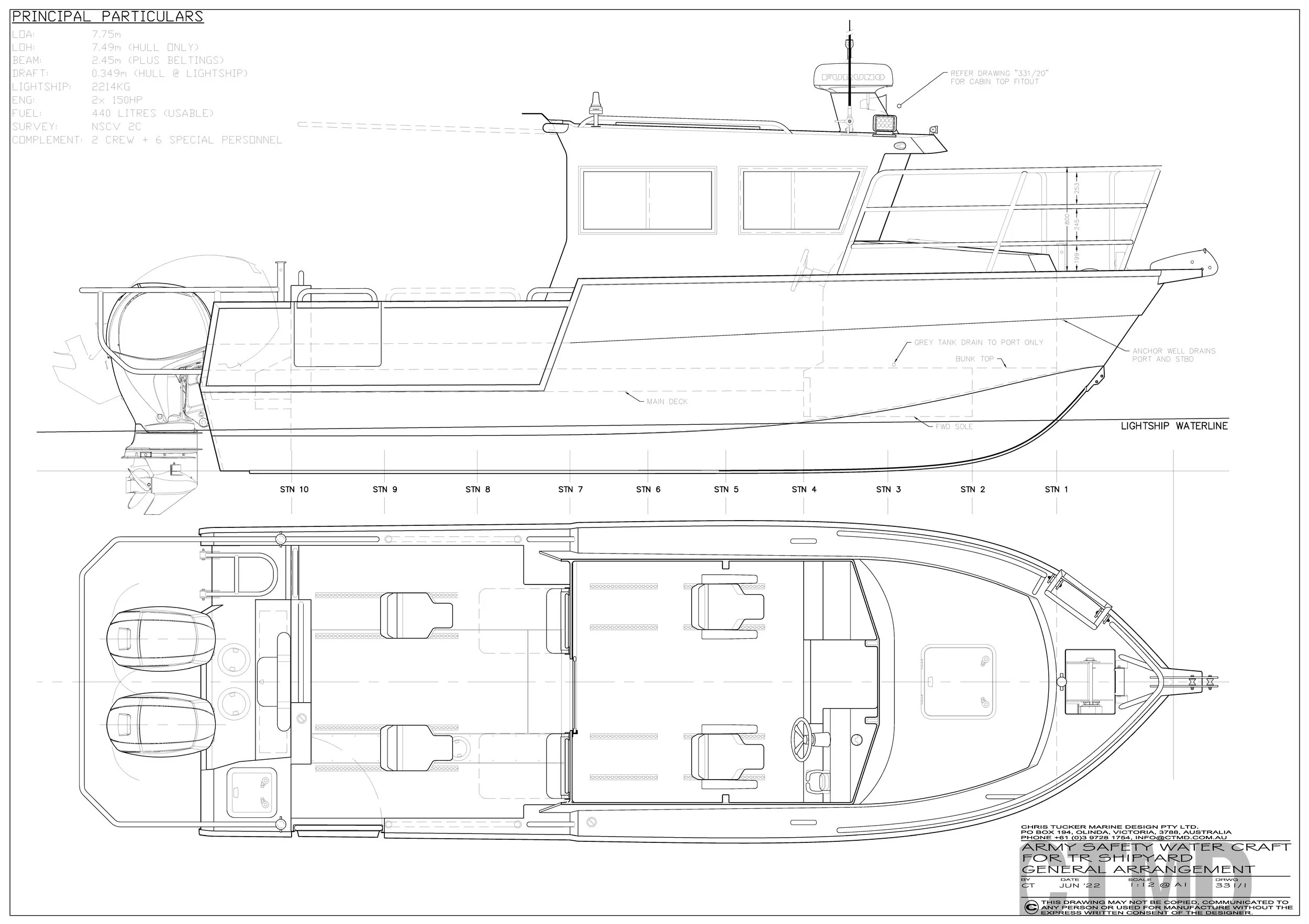 7.5m Workboat — Chris Tucker Marine Design