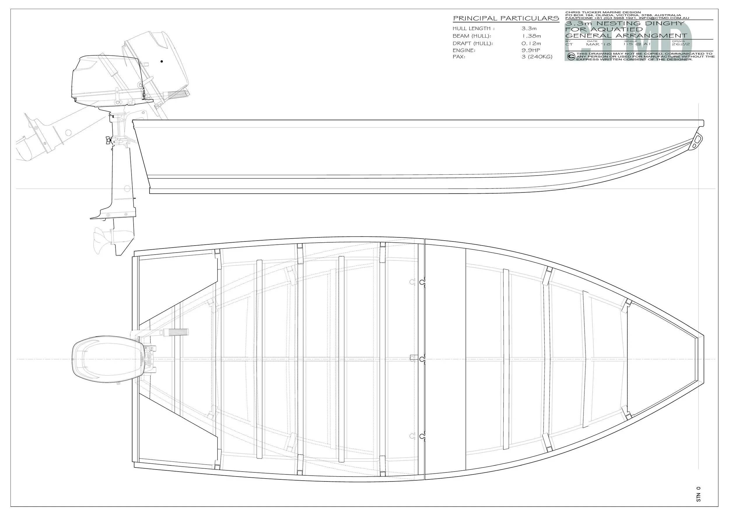 3.3m Nesting Dinghy — Chris Tucker Marine Design