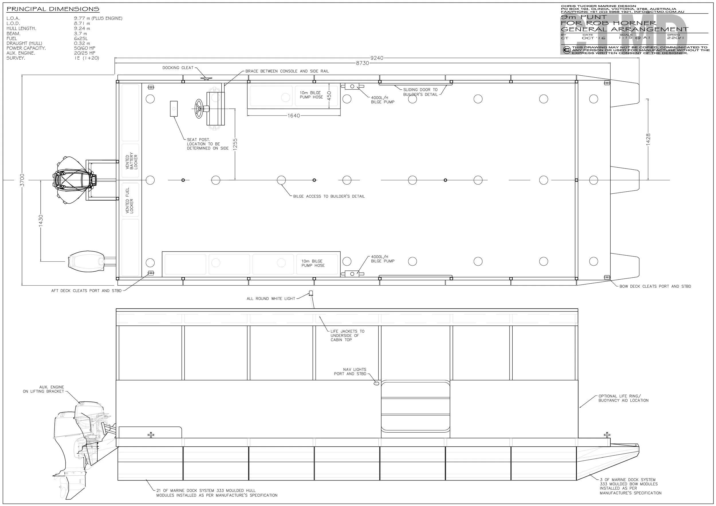 9m Punt — Chris Tucker Marine Design