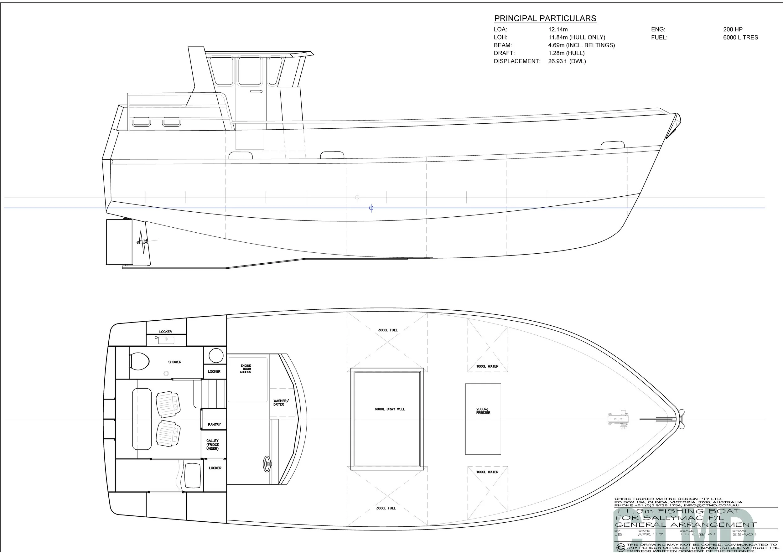 11.9m Fishing Boat — Chris Tucker Marine Design