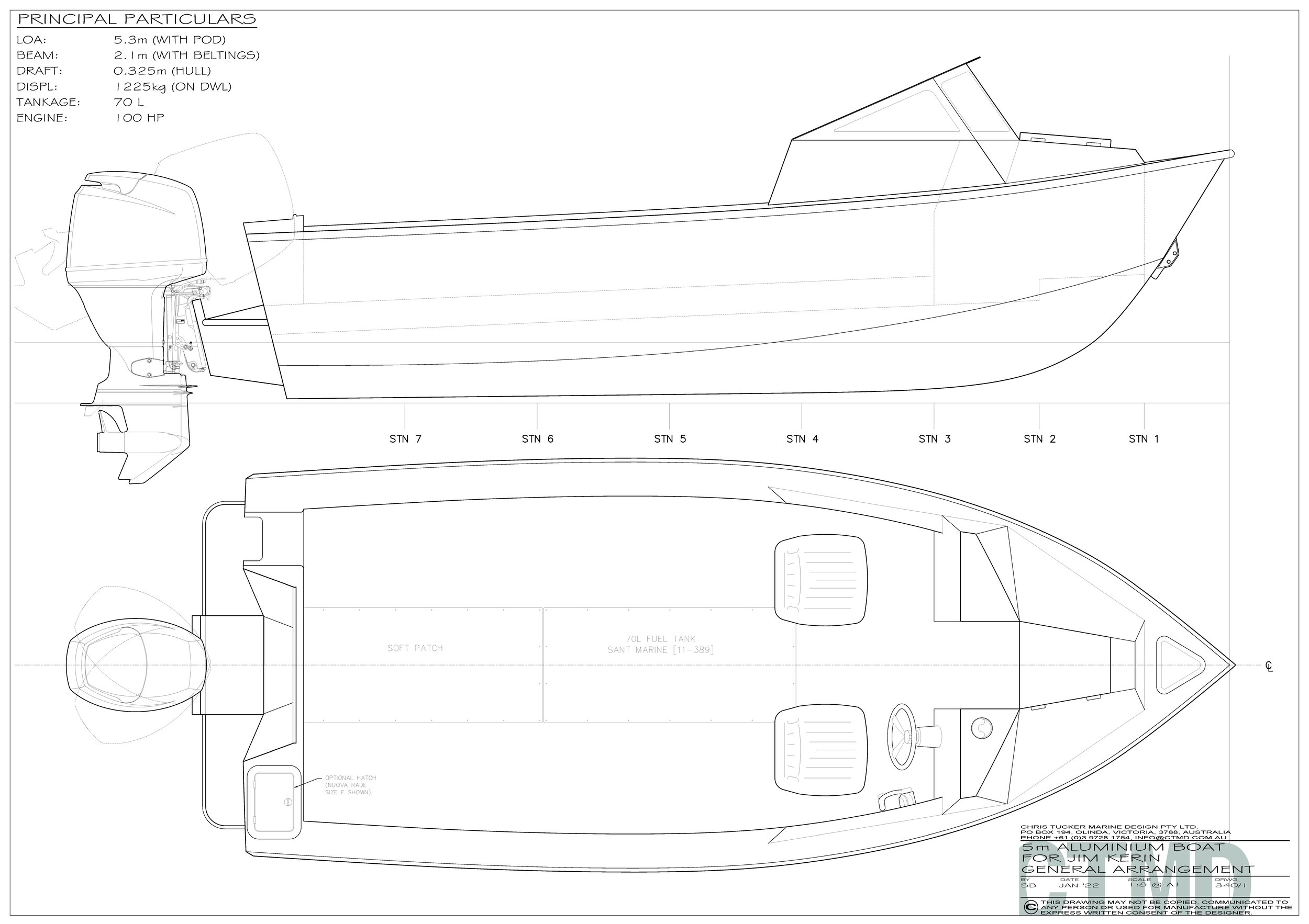 5m Forward Steer — Chris Tucker Marine Design