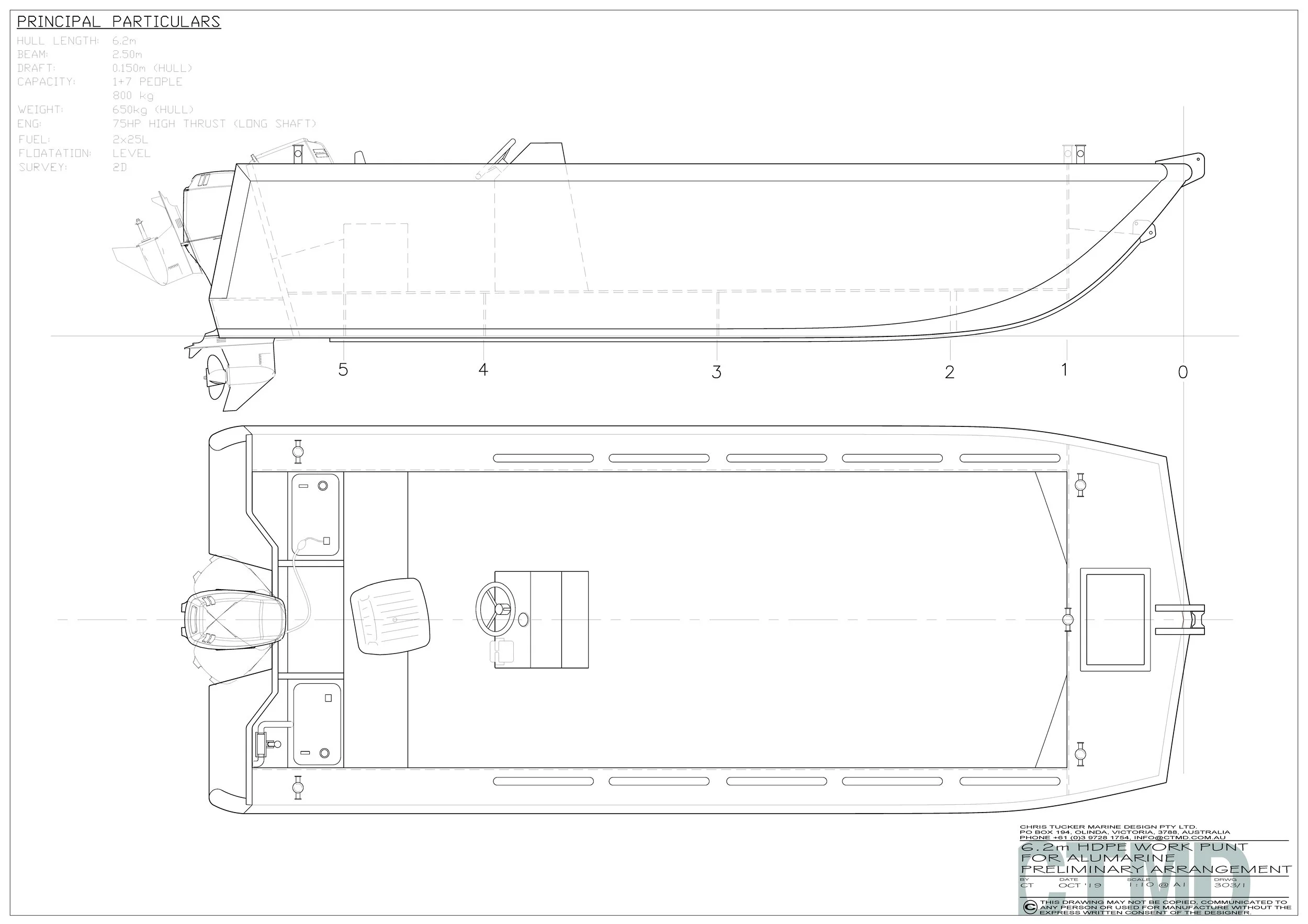 6 2m HDPE Punt Chris Tucker Marine Design 6-2m-hdpe-punt-chris-tucker-marine-design