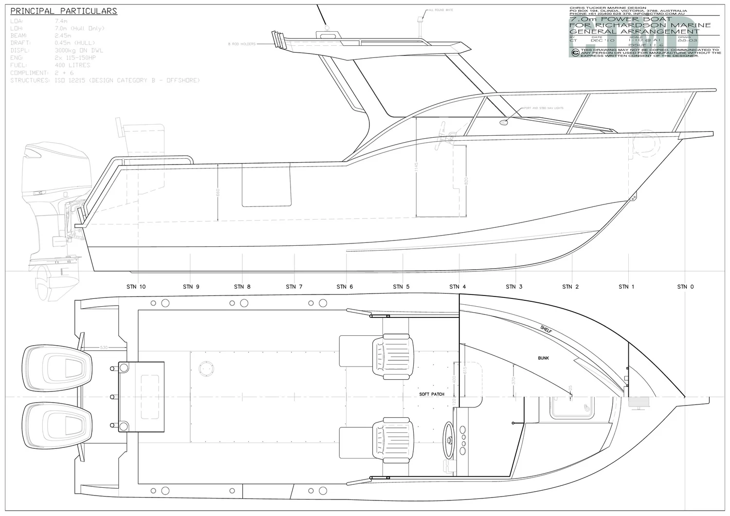7m Power Boat — Chris Tucker Marine Design