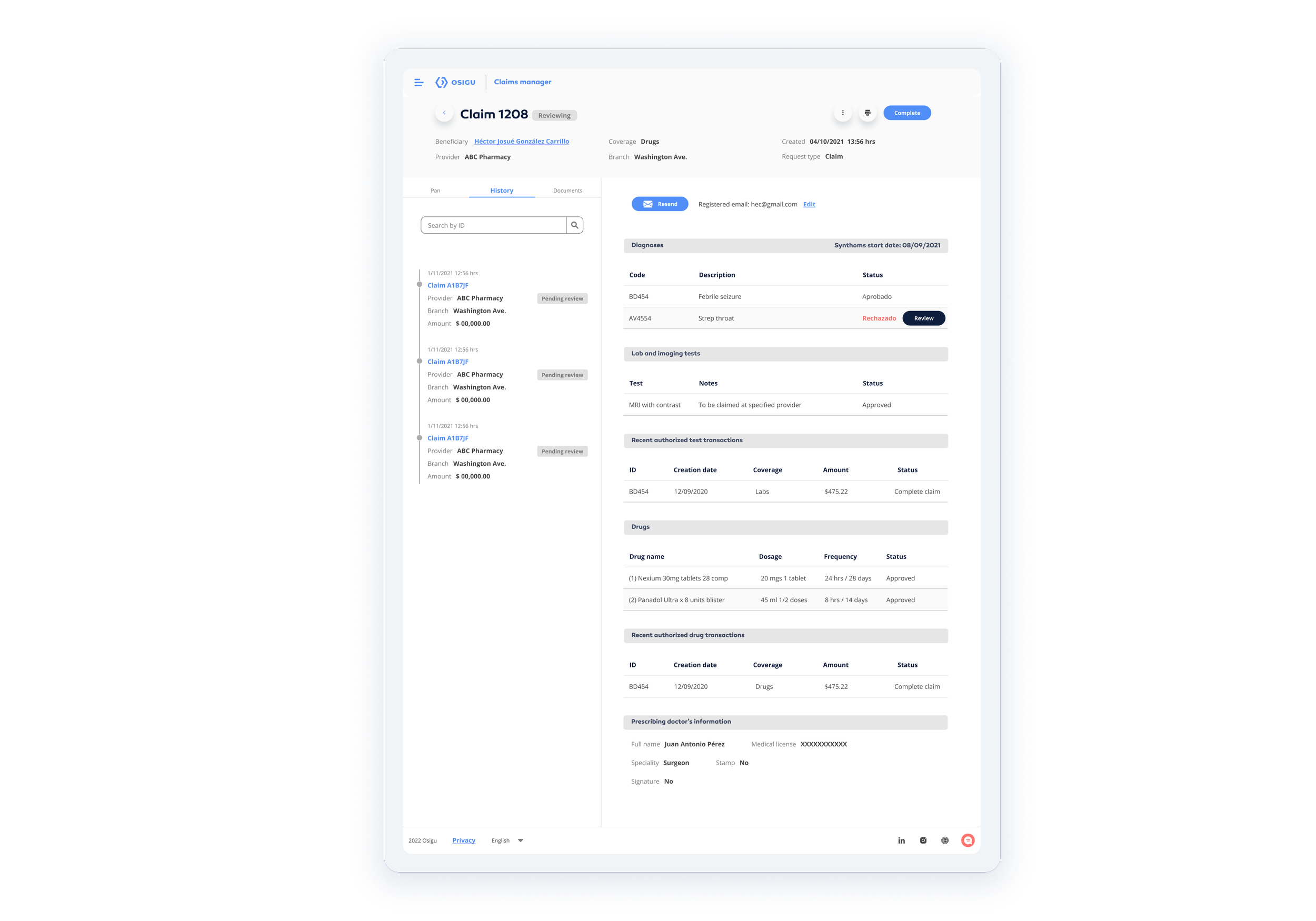 Payer Services — Osigu