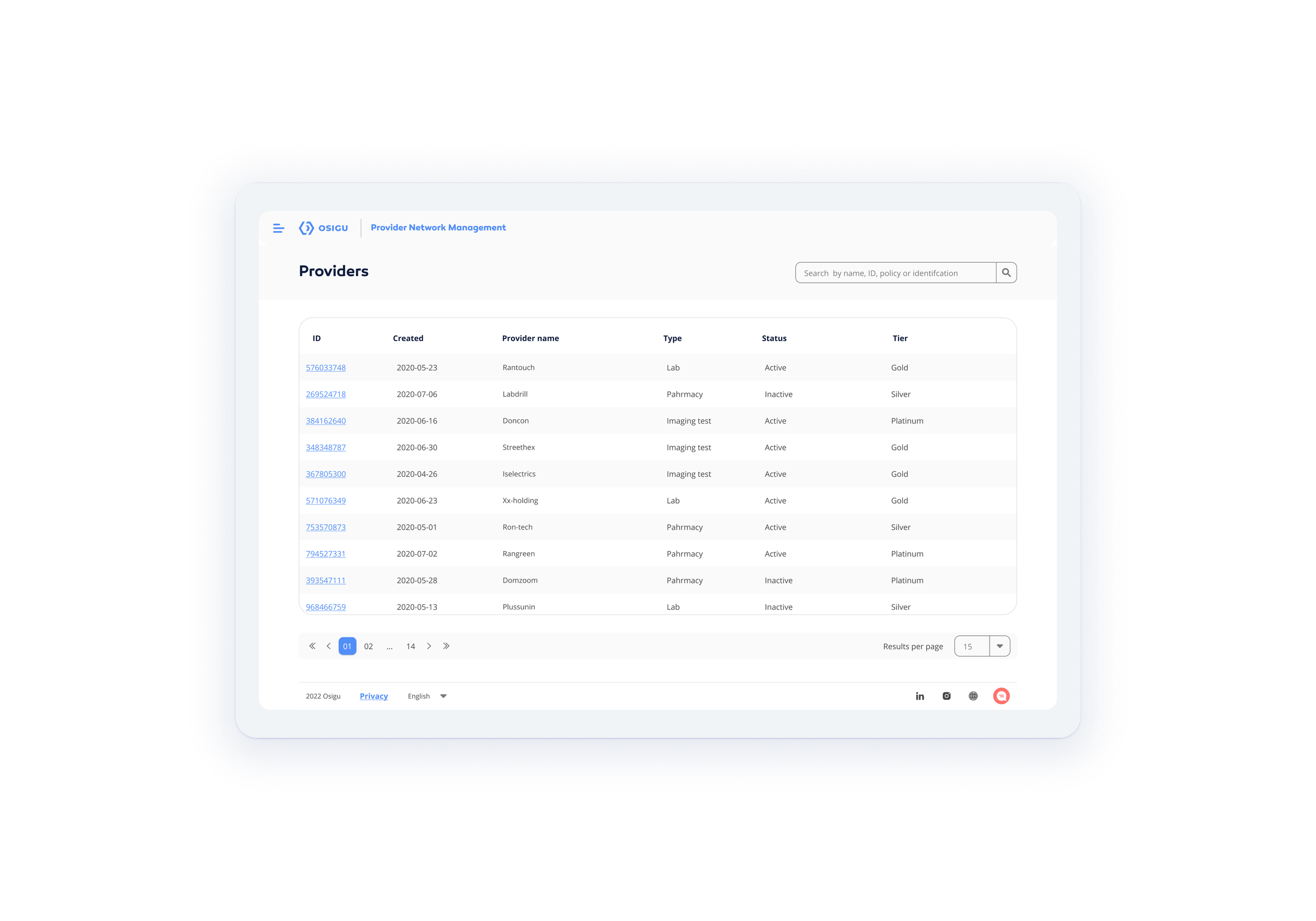 Payer Services — Osigu